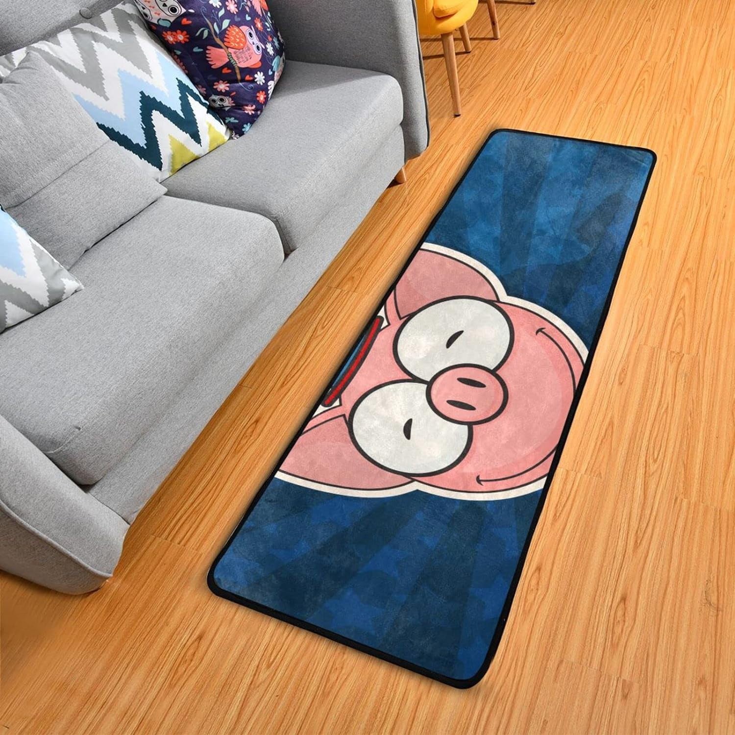 Dreamtimes Happy 4th of July Pig Hallway Runner Rug 2'x6' Kitchen Rug ...