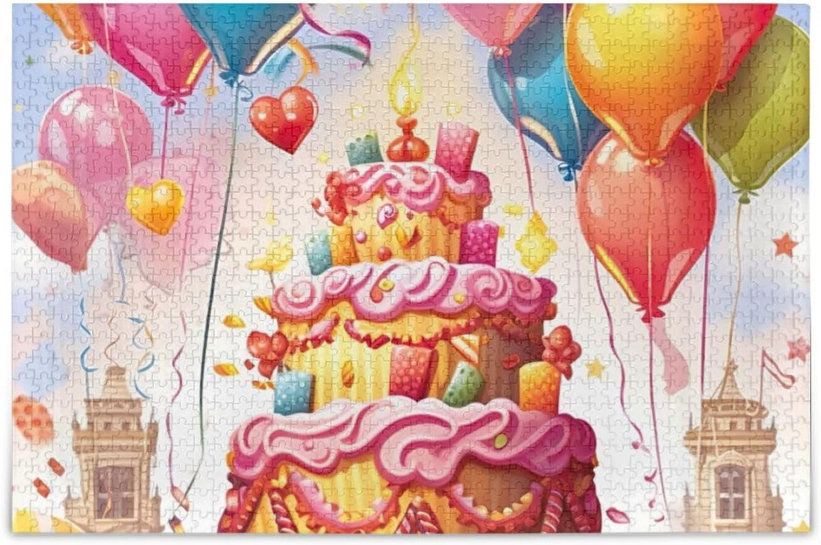 Dreamtimes Happy Birthday Puzzle 500 Pieces - Wooden Jigsaw Puzzles for ...