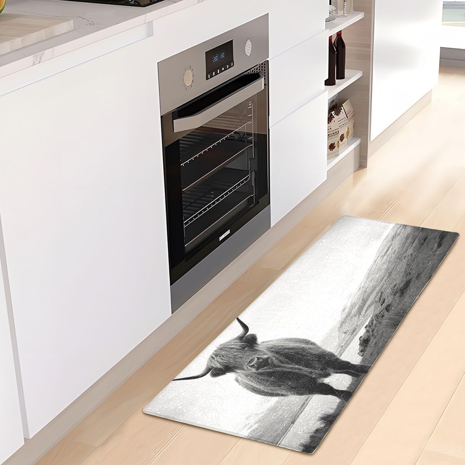 Dreamtimes Highland Cattle Kitchen Mat 20"x39", Non Skid Kitchen Runner ...