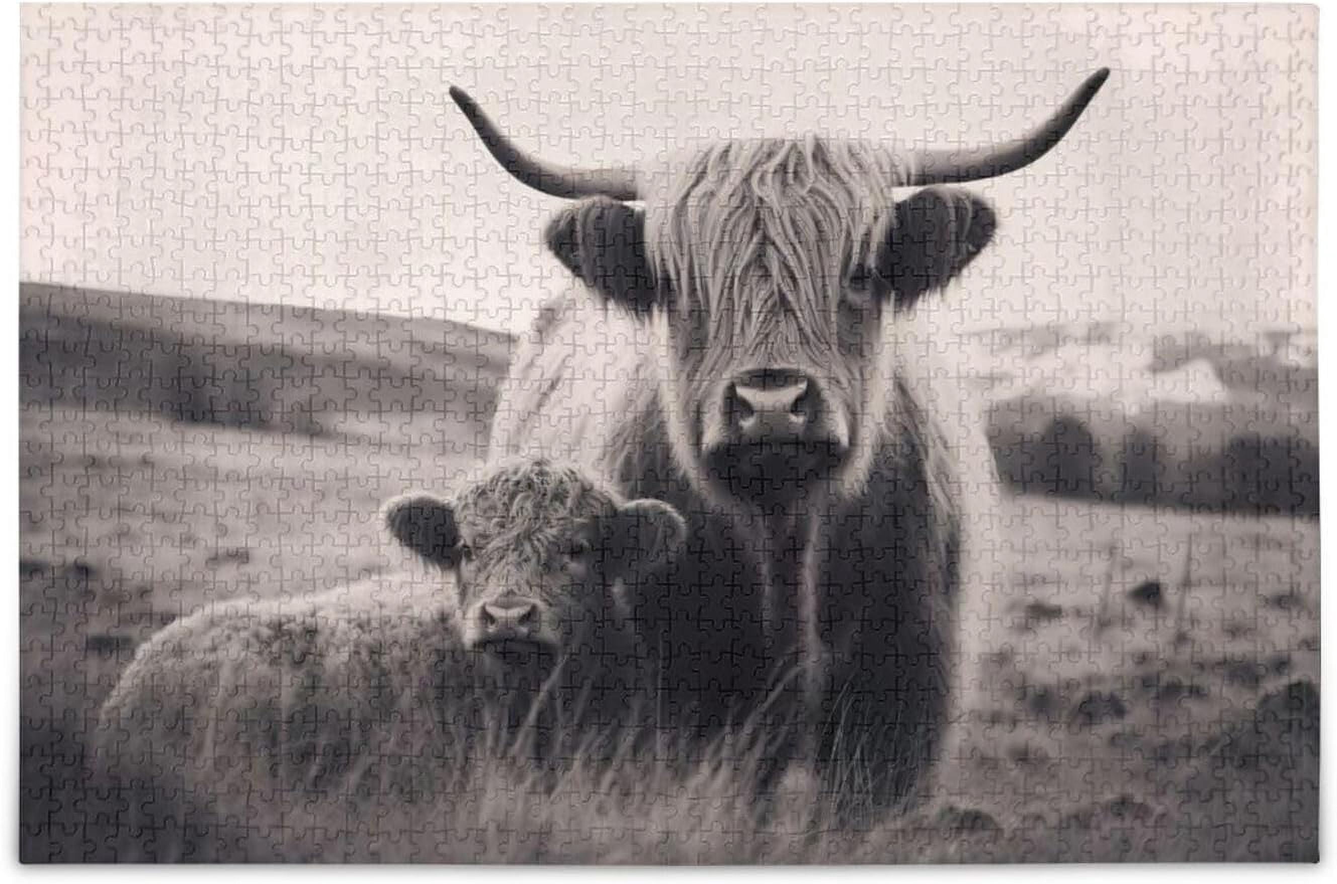 Dreamtimes Highland Cattle Puzzle 1000 Pieces - Wooden Jigsaw Puzzles ...