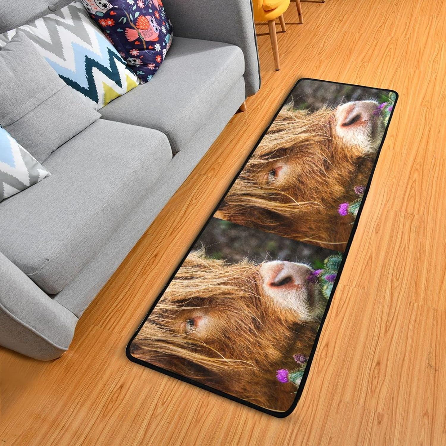 Dreamtimes Highland Cow Cattle Hallway Runner Rug 2'x6' Kitchen Rug ...