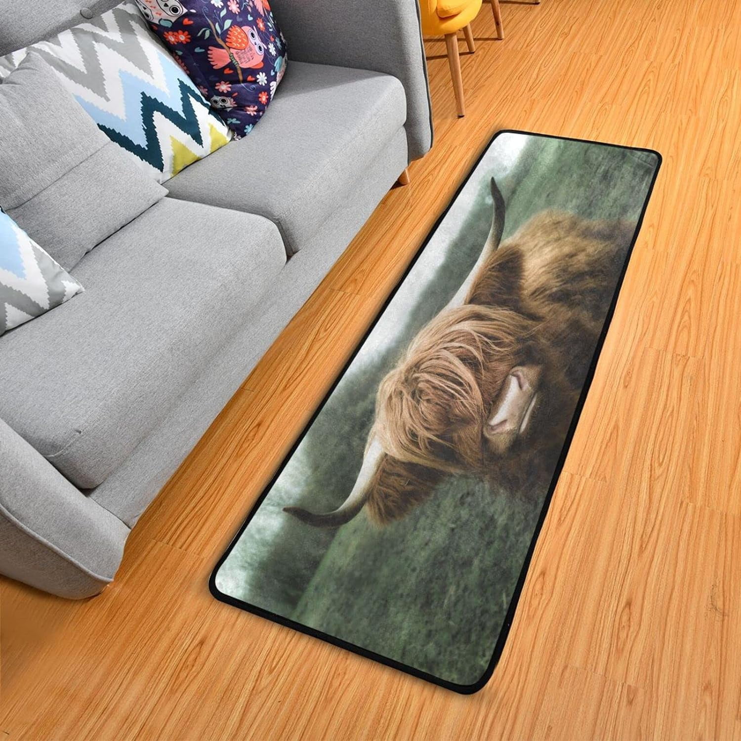 Dreamtimes Highland Cow Cattle Hallway Runner Rug 2'x6' Kitchen Rug ...