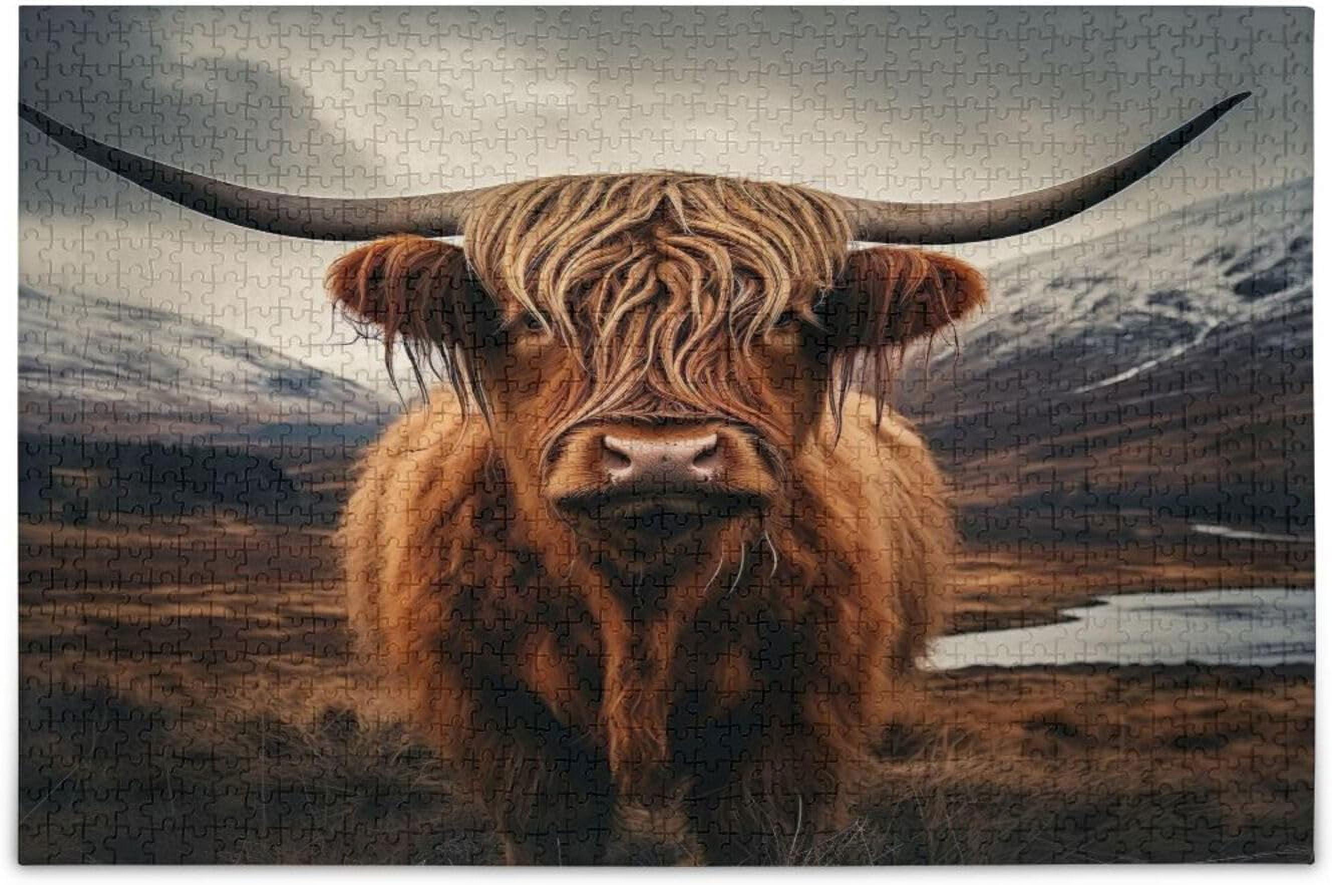 Dreamtimes Highland Cow Jigsaw Puzzles for Adults 1000 Pieces ...