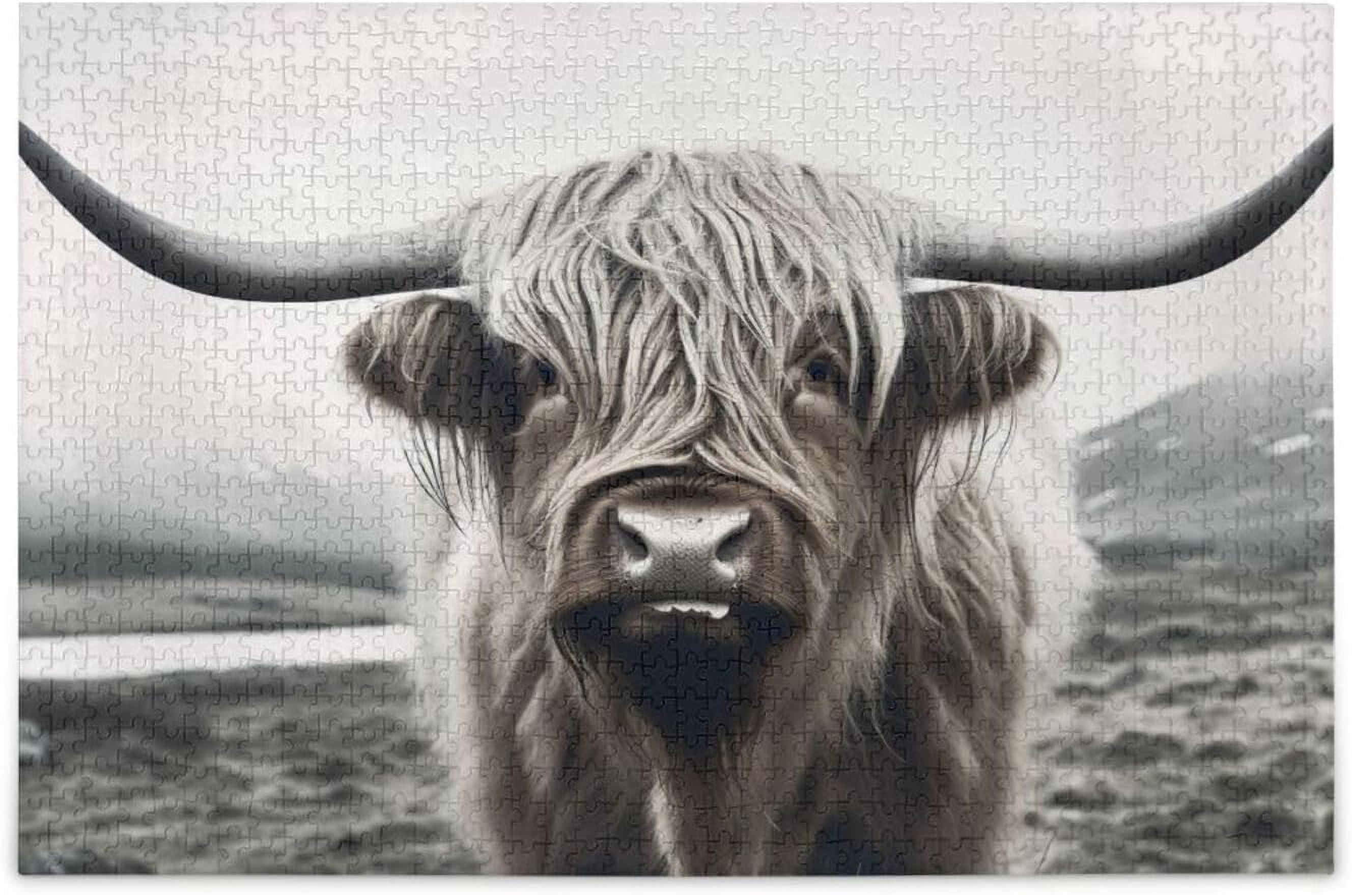 Dreamtimes Highland Cow Jigsaw Puzzles for Adults 1000 Pieces ...