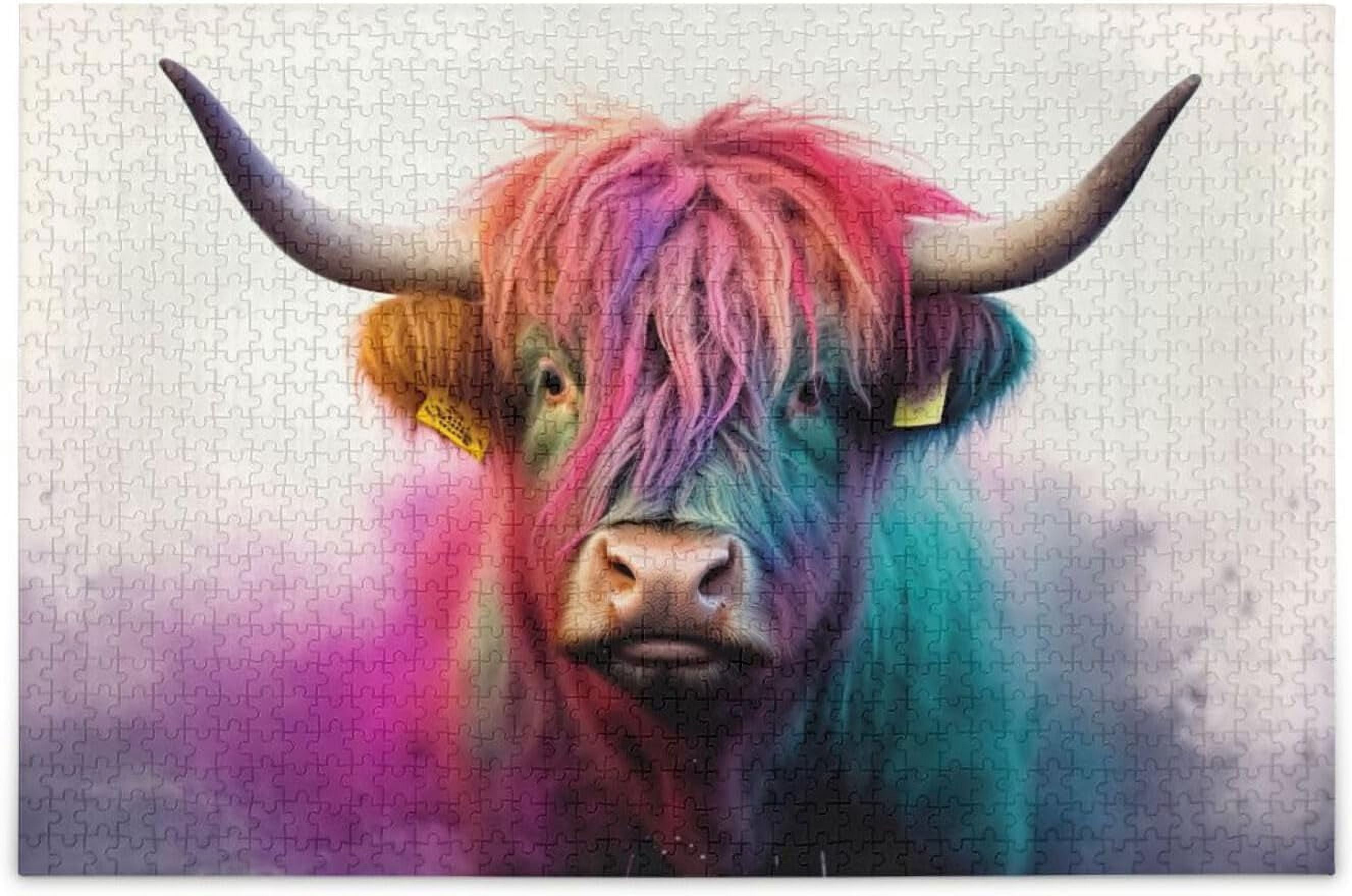 Dreamtimes Highland Cow Jigsaw Puzzles for Adults 1000 Pieces ...