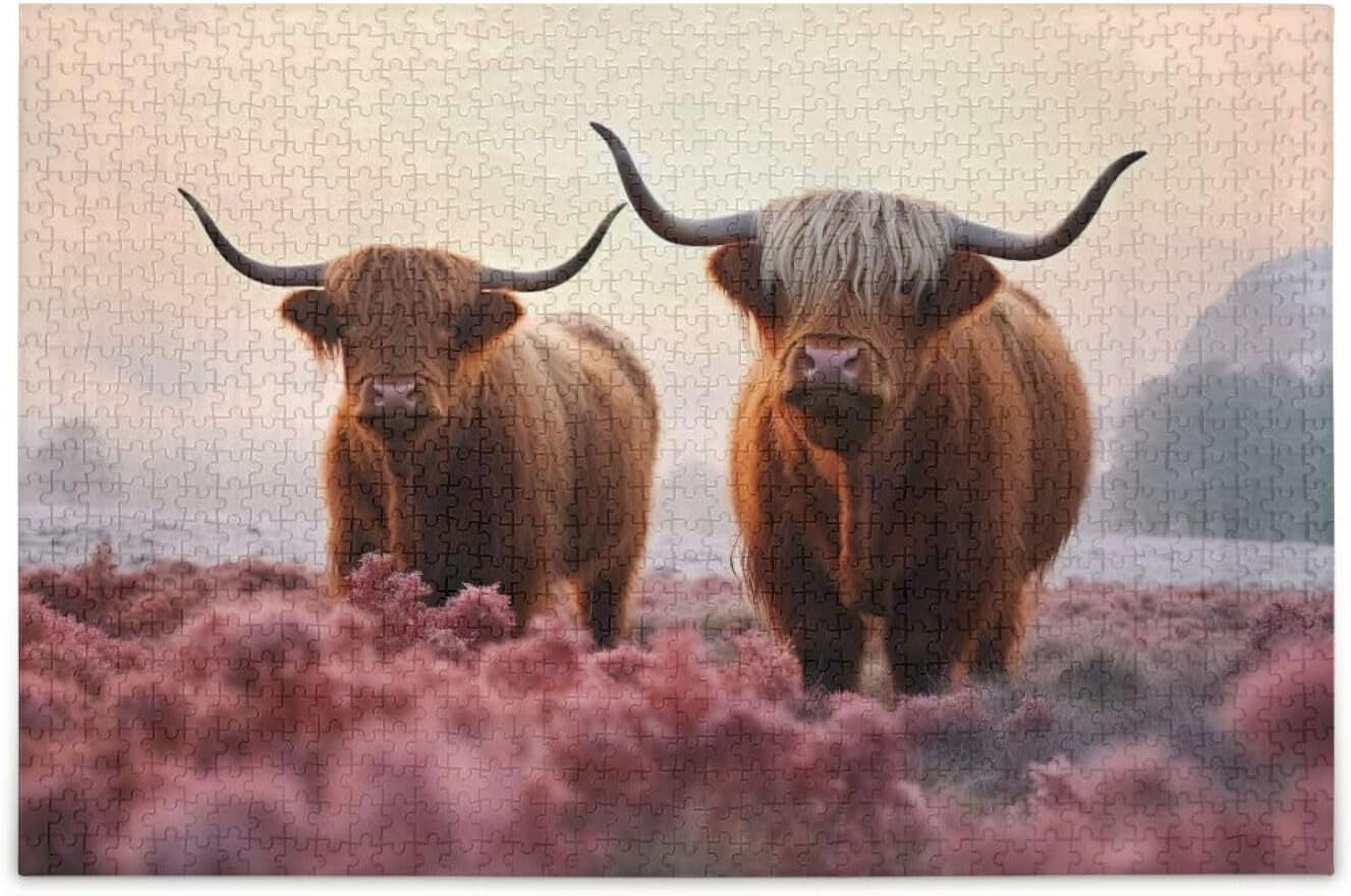 Dreamtimes Highland Cow Wooden Jigsaw Puzzles Intellectual ...