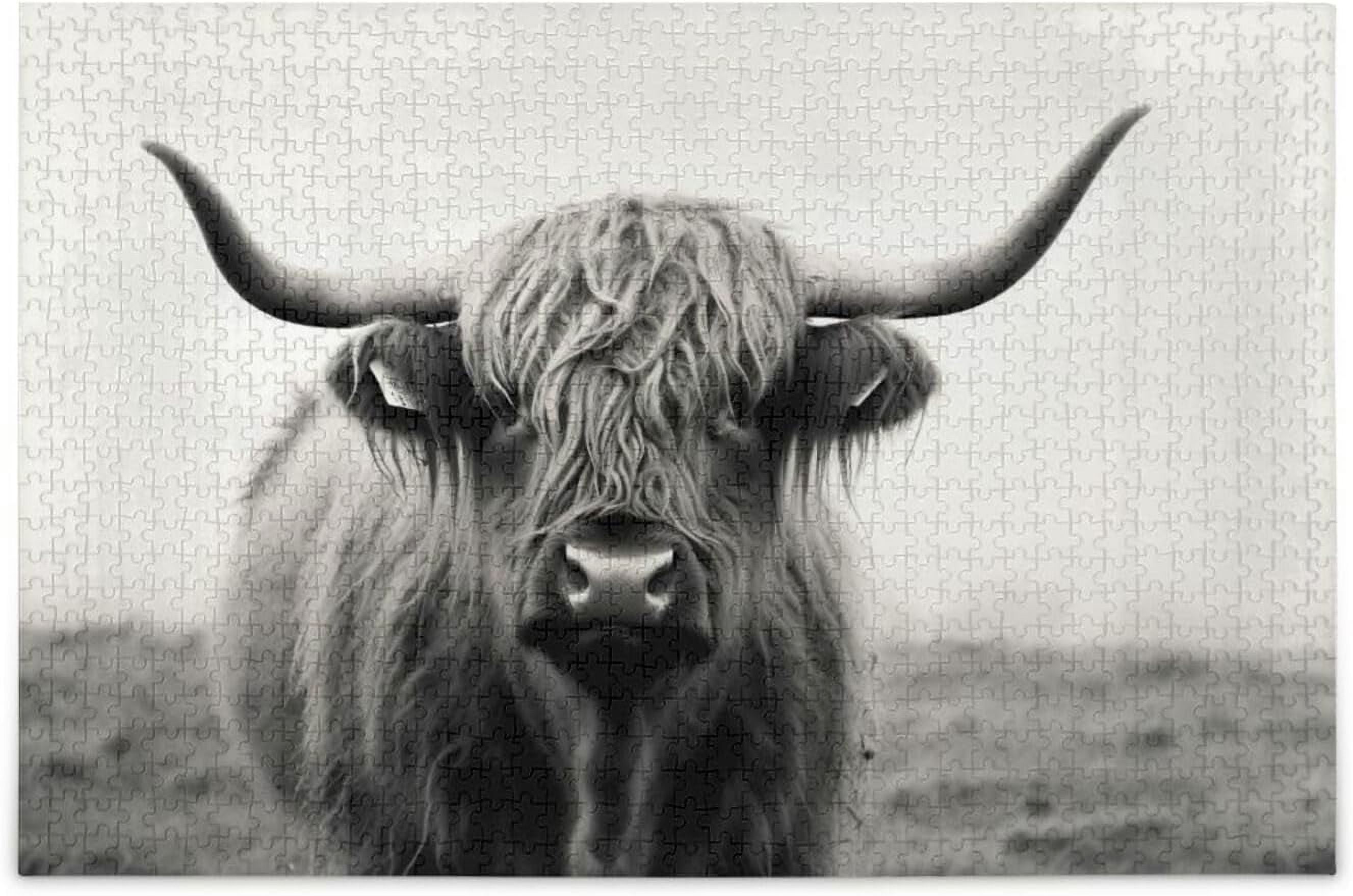 Dreamtimes Highland Cow Wooden Jigsaw Puzzles Intellectual ...