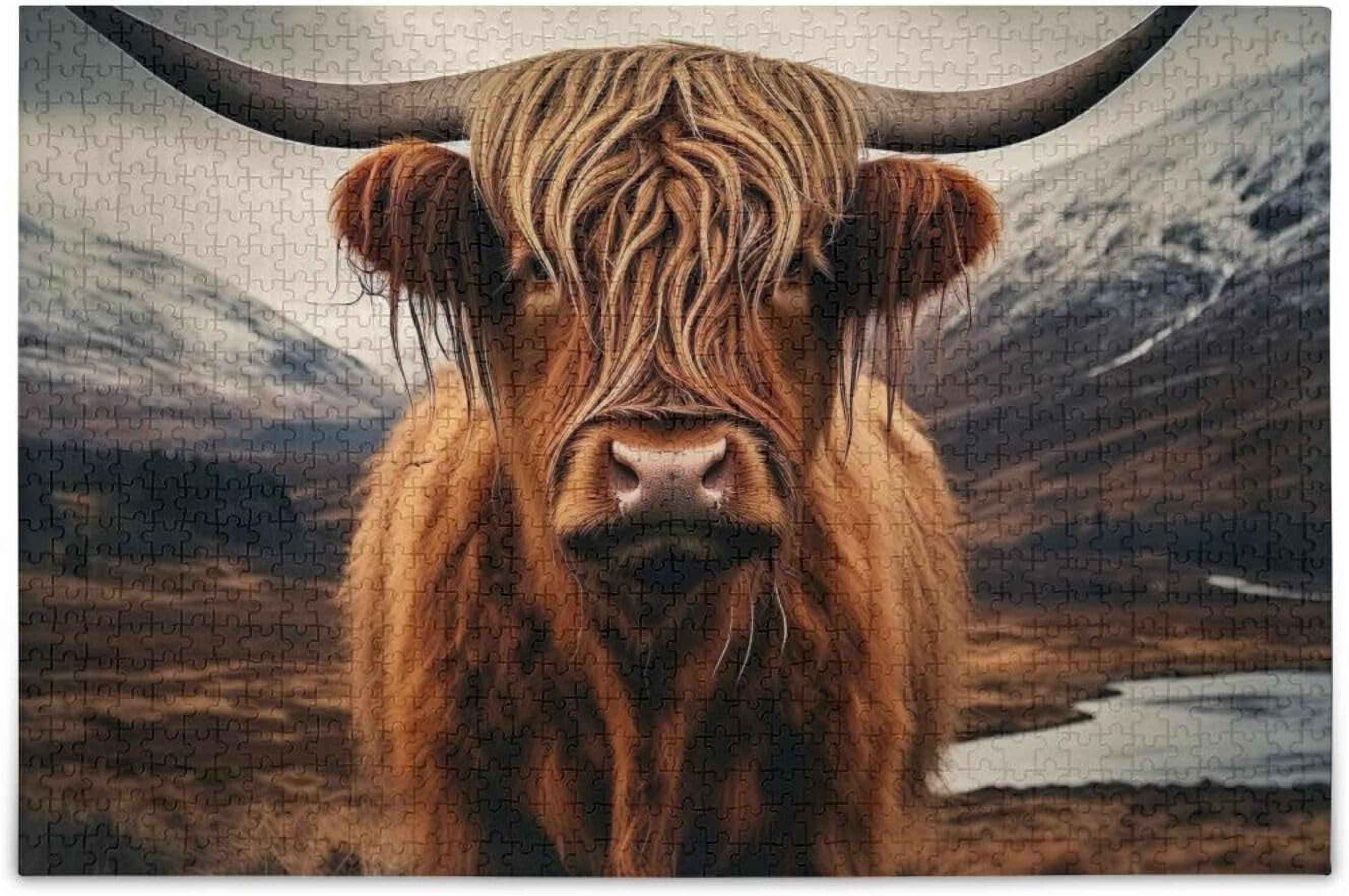 Dreamtimes Highland Cow Wooden Jigsaw Puzzles Intellectual ...