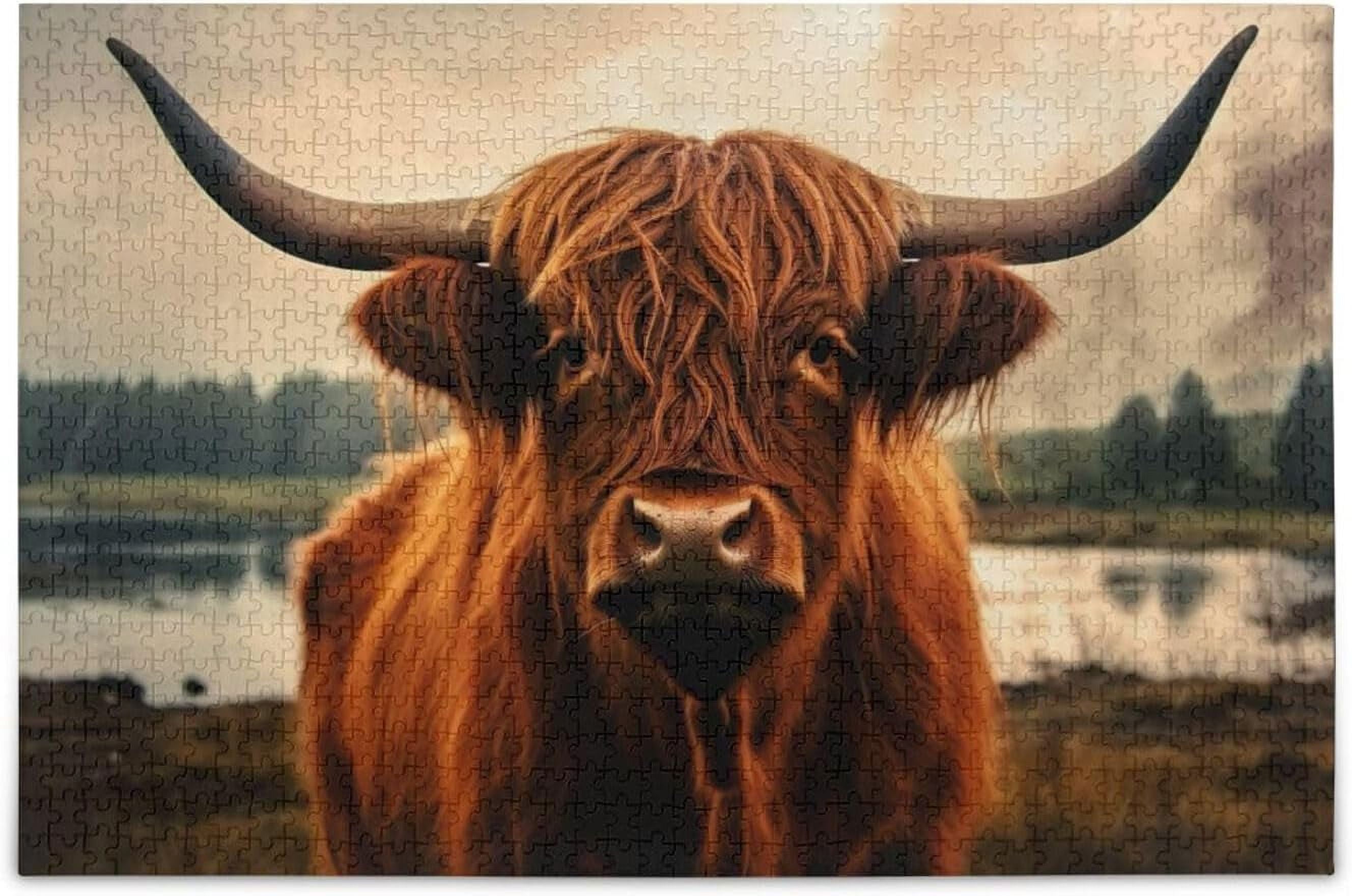 Dreamtimes Highland Cow Wooden Jigsaw Puzzles Intellectual ...