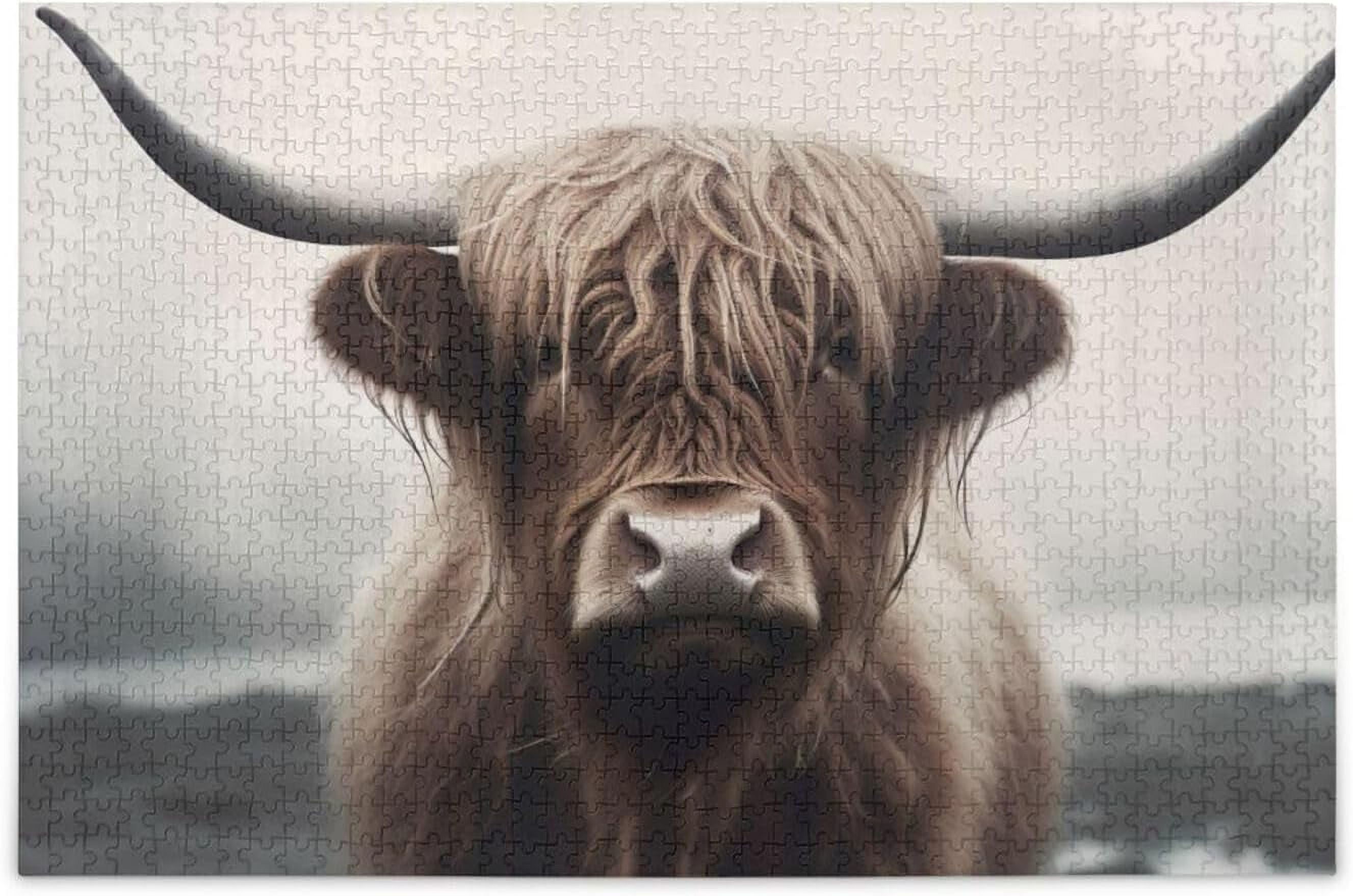 Dreamtimes Highland Cow Wooden Jigsaw Puzzles Intellectual ...