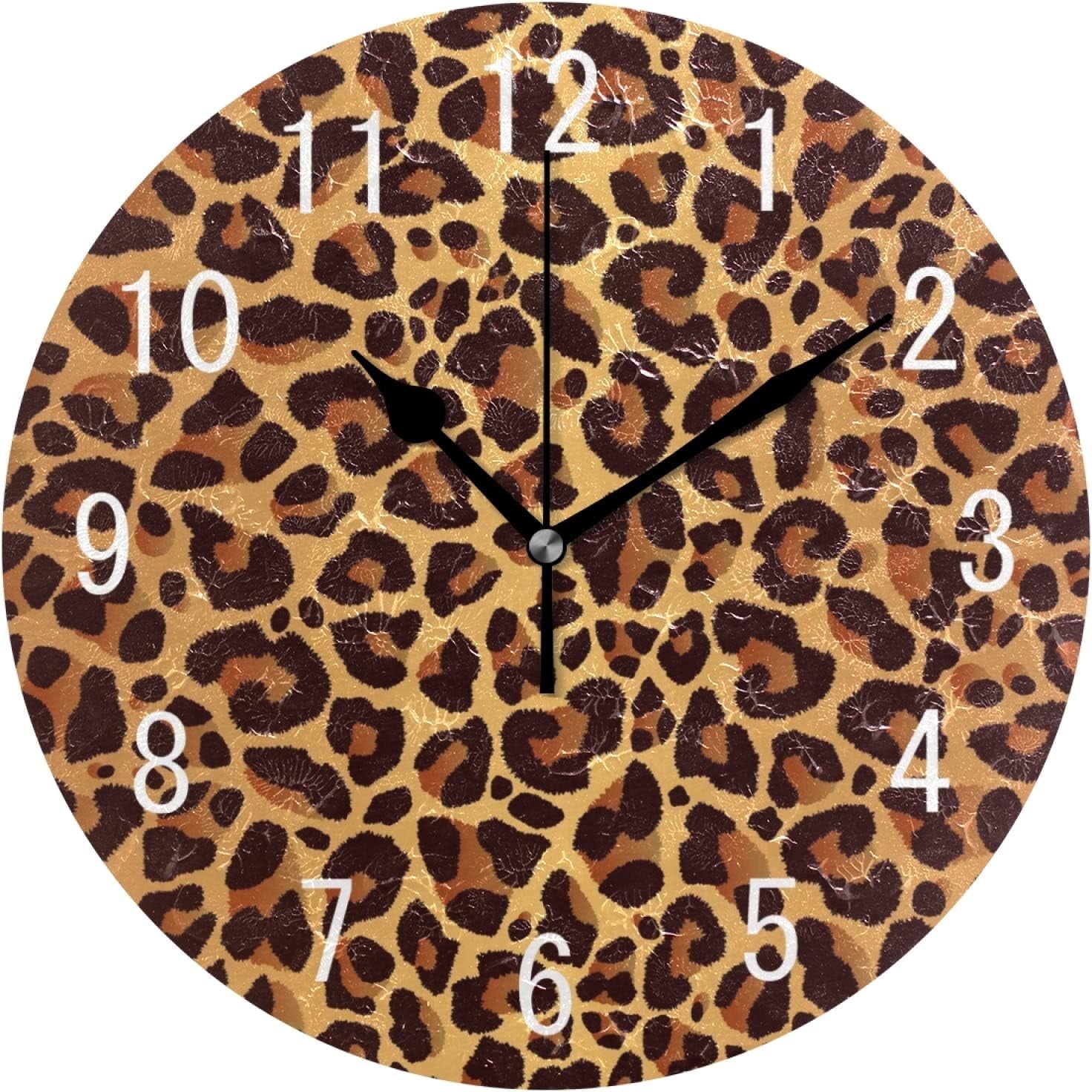 Dreamtimes Home Decor Brown Animal Leopard Print Round Acrylic 10 Inch ...