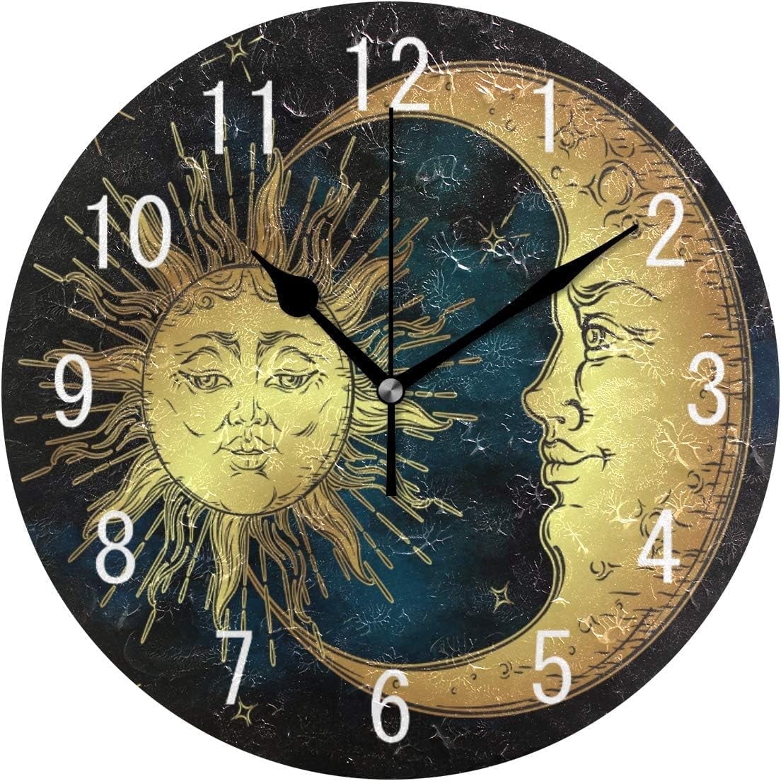 Dreamtimes Home Decor Golden Sun Crescent Moon Star Sky Round Acrylic ...