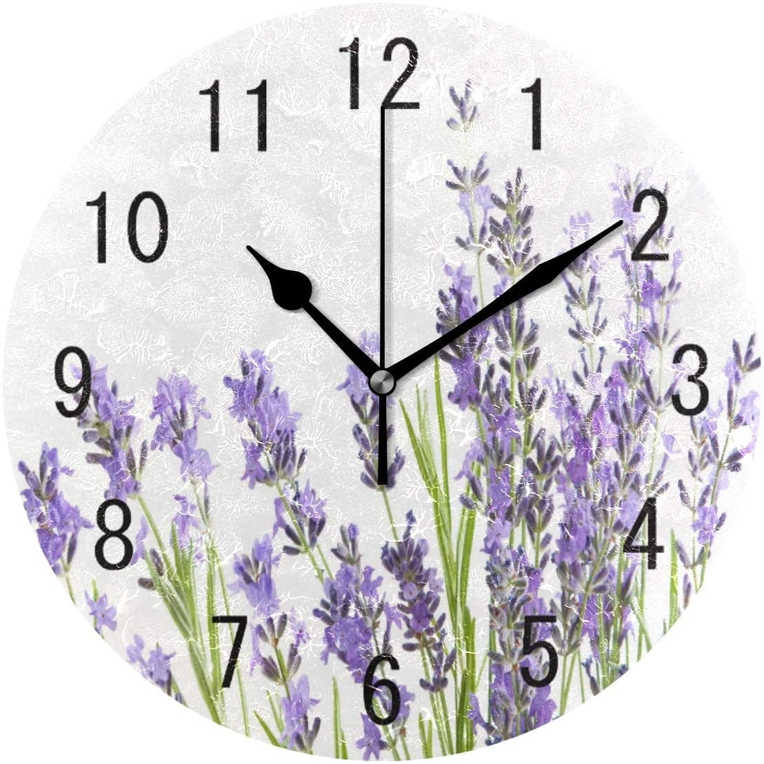 Dreamtimes Home Decor Watercolor Lavender Flower Round Acrylic 10 Inch ...