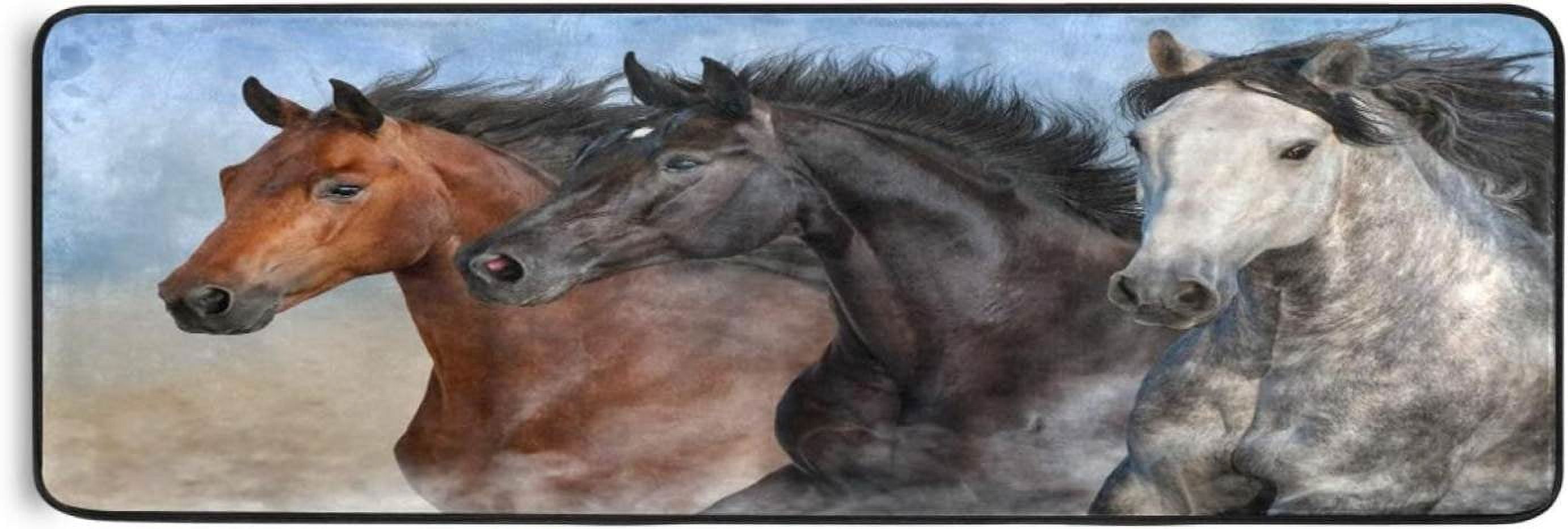 Dreamtimes Horses Run Rug Non-Slip Large Rugs Soft Comfort Area Rug ...