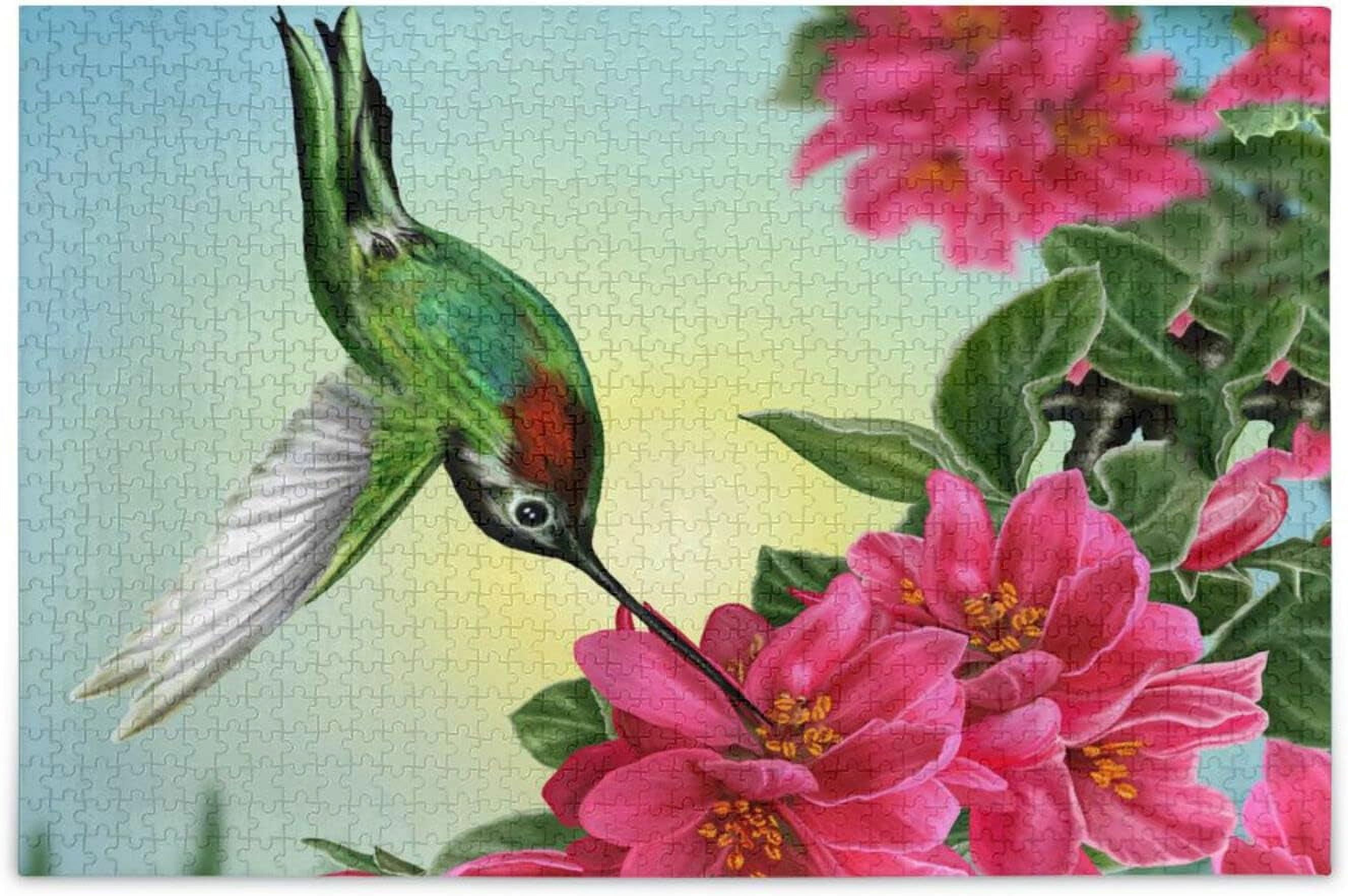 Dreamtimes Hummingbird Flower Wooden Jigsaw Puzzles, Intellectual ...