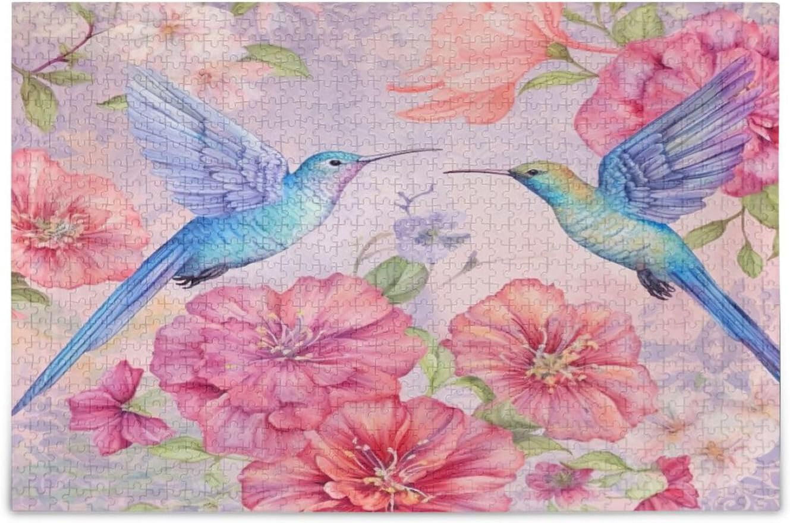Dreamtimes Hummingbirds Pink Jigsaw Puzzles, Puzzles for Adults 500 ...