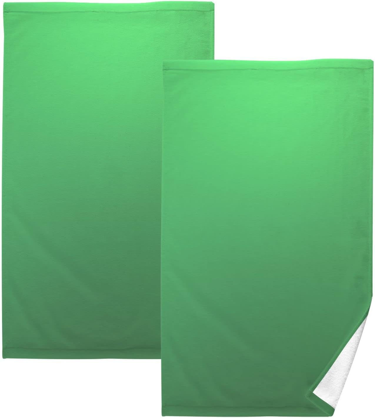 Dreamtimes Hunter Green Solid Color Hand Towels Set of 2 Soft Absorbent ...