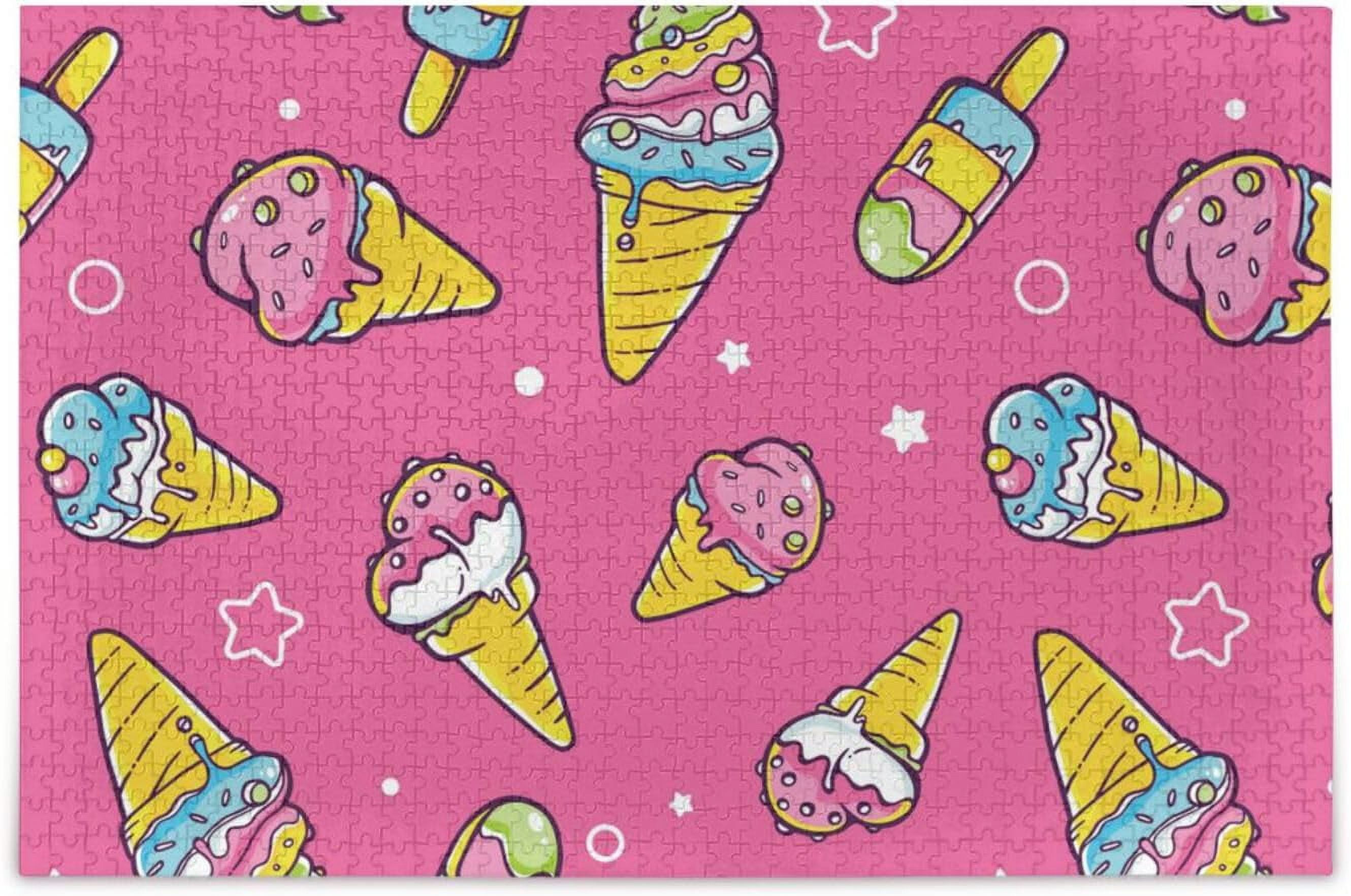 Dreamtimes Ice Cream Cone Jigsaw Puzzle for Adults Teens Kids, 1000 ...
