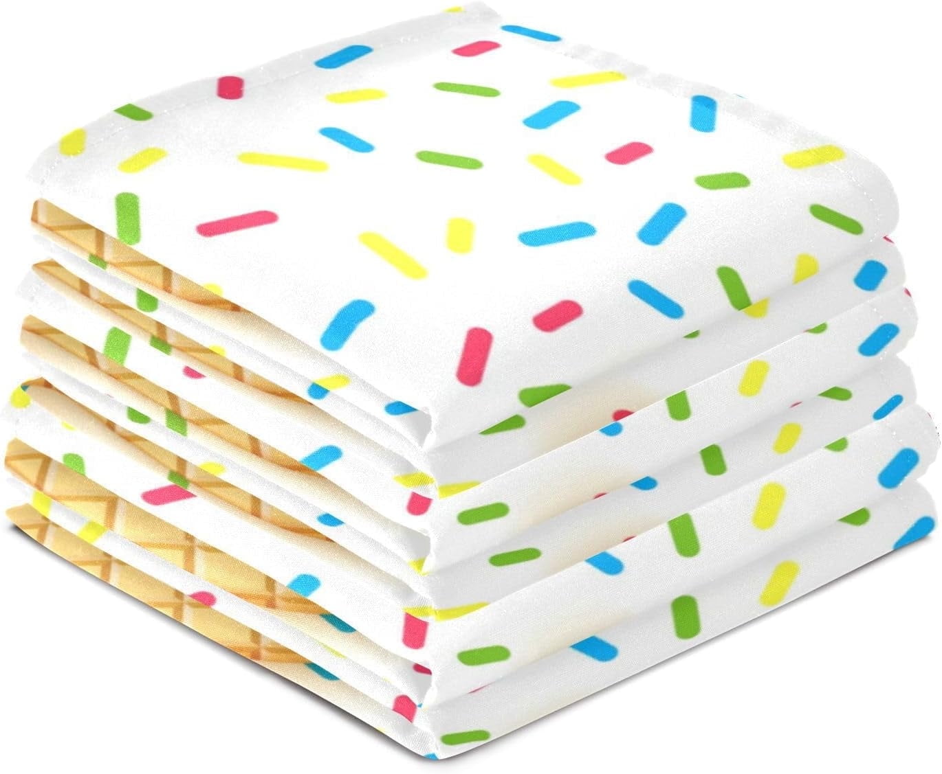 Dreamtimes Ice Cream Cone Kitchen Dish Towel 6 Pack, Soft Absorbent ...
