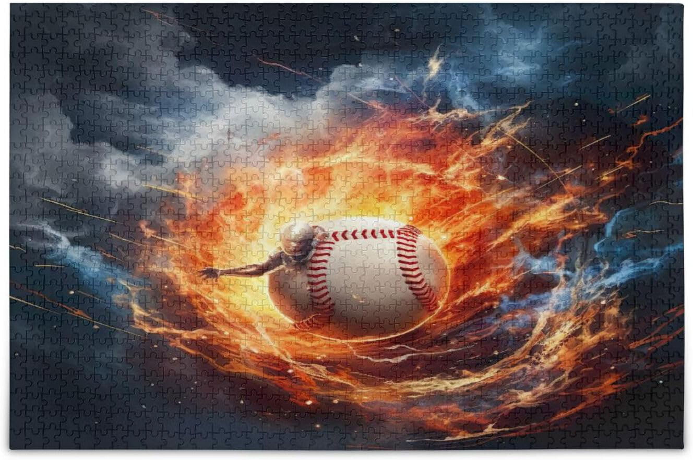 Dreamtimes Ice Fire Baseball Jigsaw Puzzles for Adults 500 Pieces ...