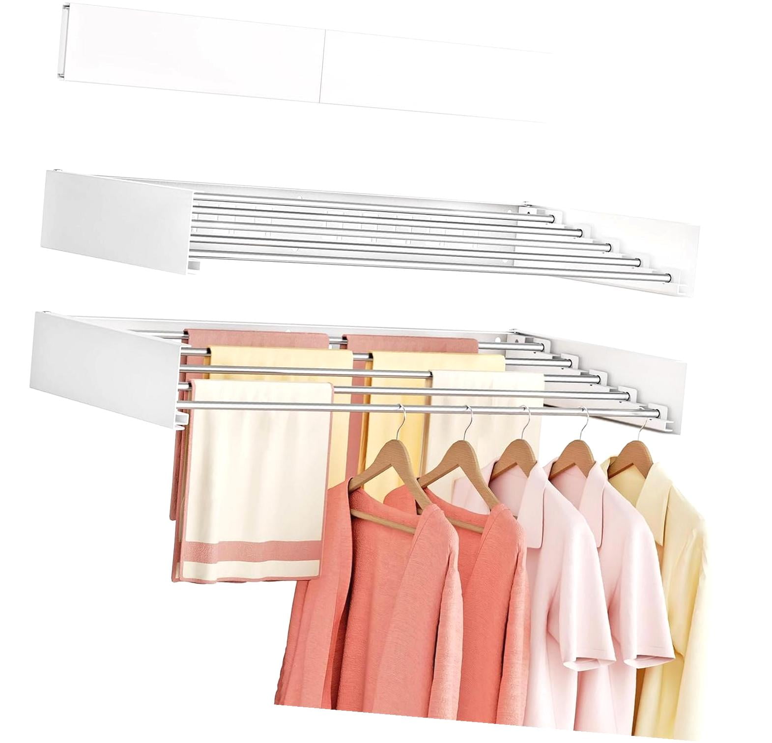 Dreamtimes Indoor Wall Mounted Foldable Laundry Drying Rack, Space ...