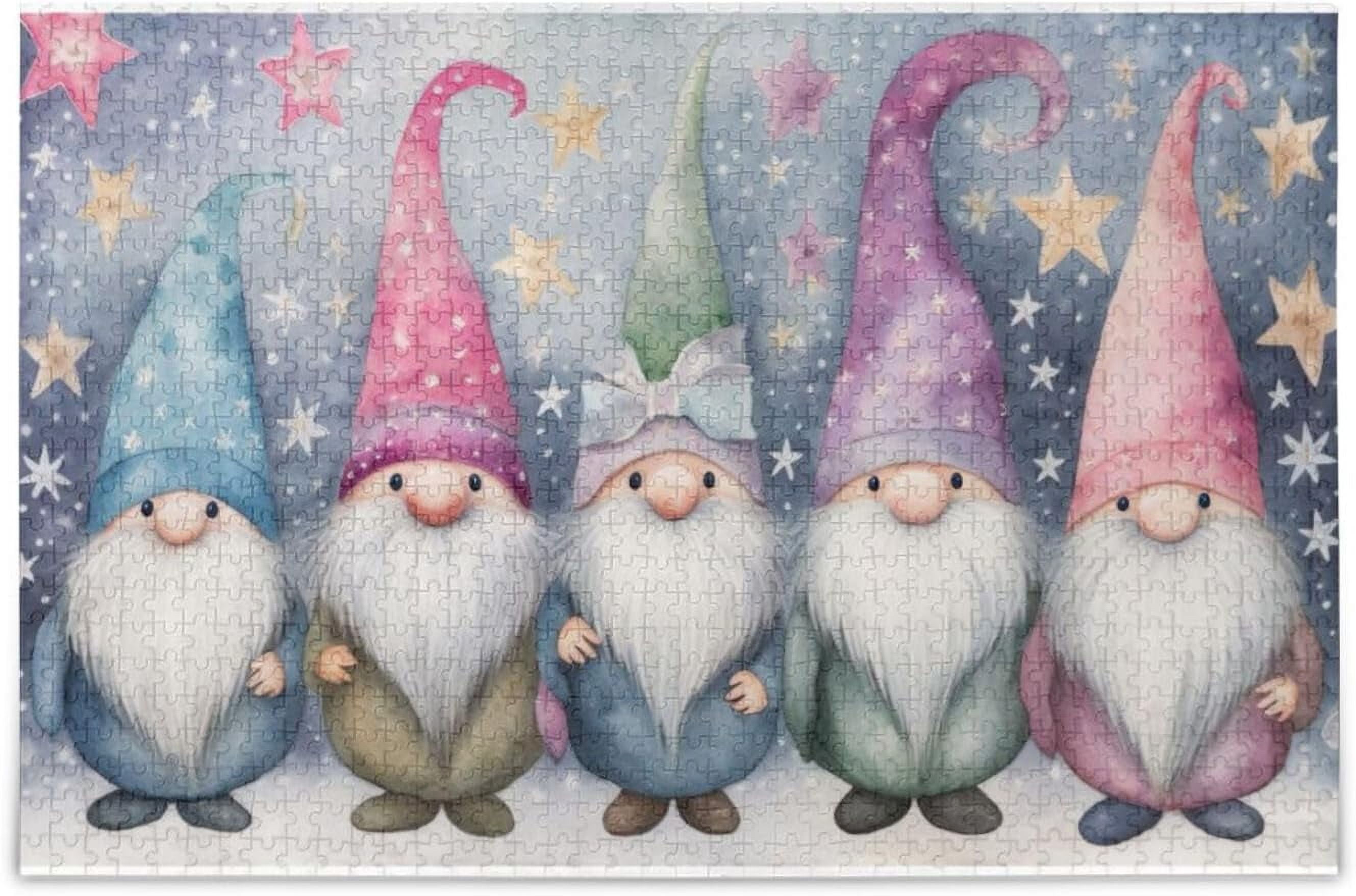 Dreamtimes Jigsaw Puzzles 1000 Pieces for Adults, Christmas Gnomes Kid ...