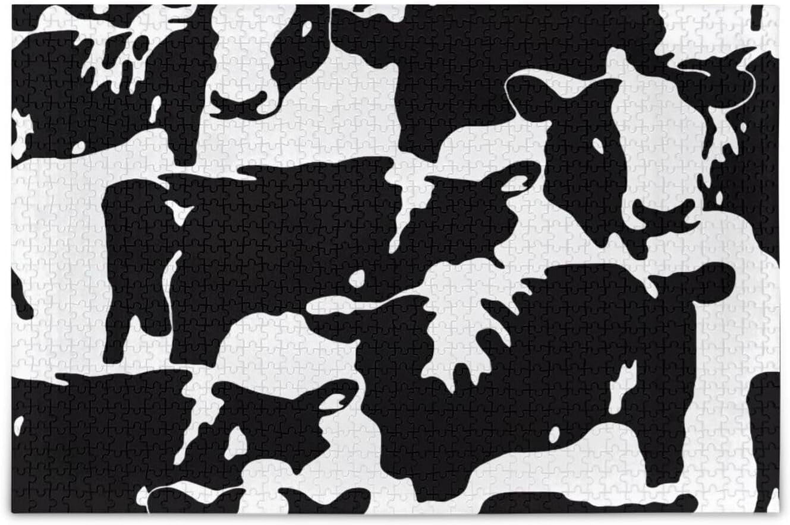 Dreamtimes Jigsaw Puzzles 1000 Pieces for Adults, Cow Print Kid's Teens ...