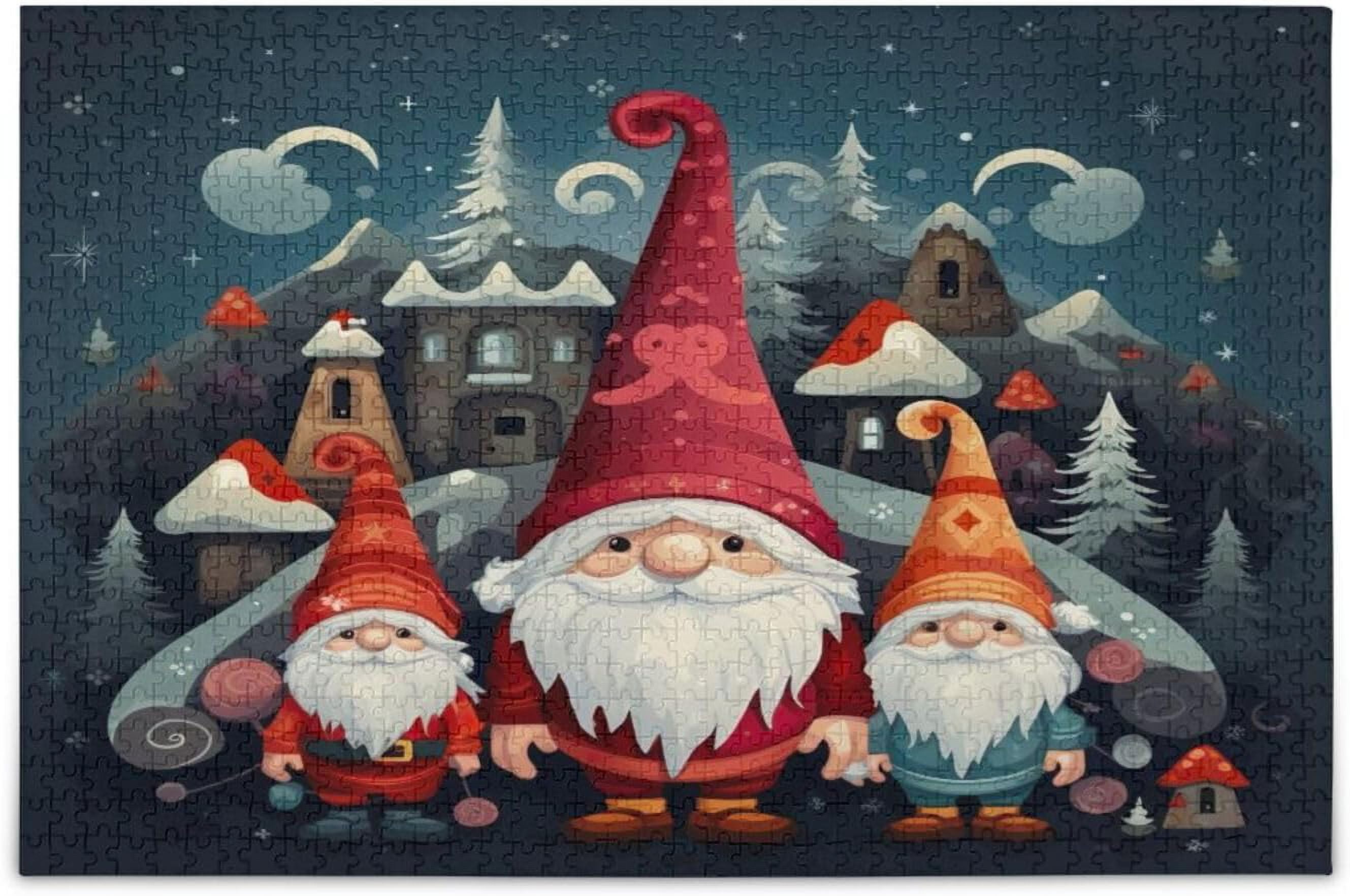 Dreamtimes Jigsaw Puzzles 500 Pieces for Adults, Christmas Gnomes Kid's ...
