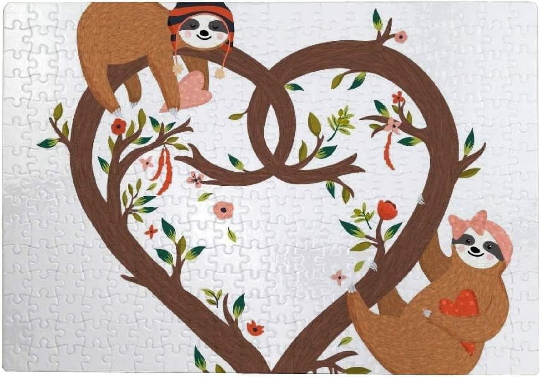 Dreamtimes Jigsaw Puzzles Artwork Gift for Adults Teens Funny Sloths On ...