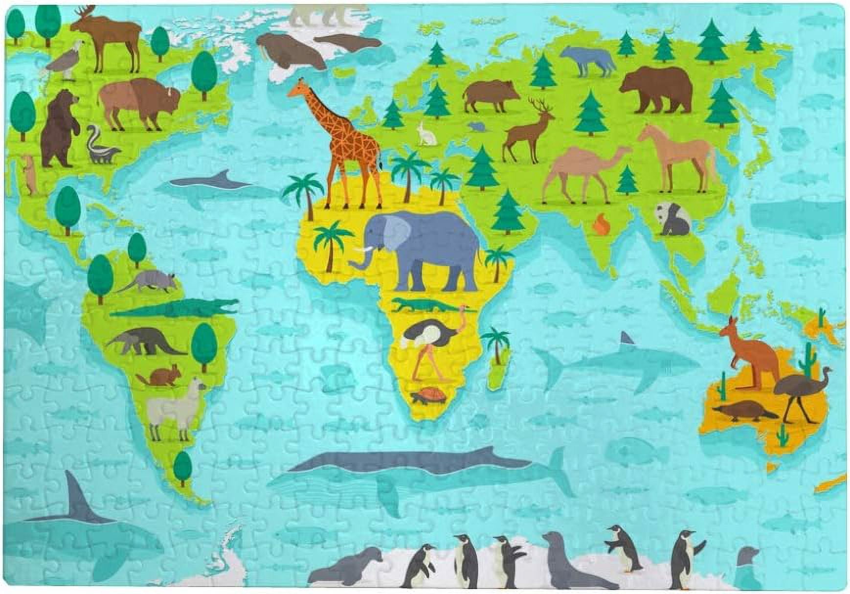 Dreamtimes Jigsaw Puzzles Artwork Gift for Adults Teens World Map of ...