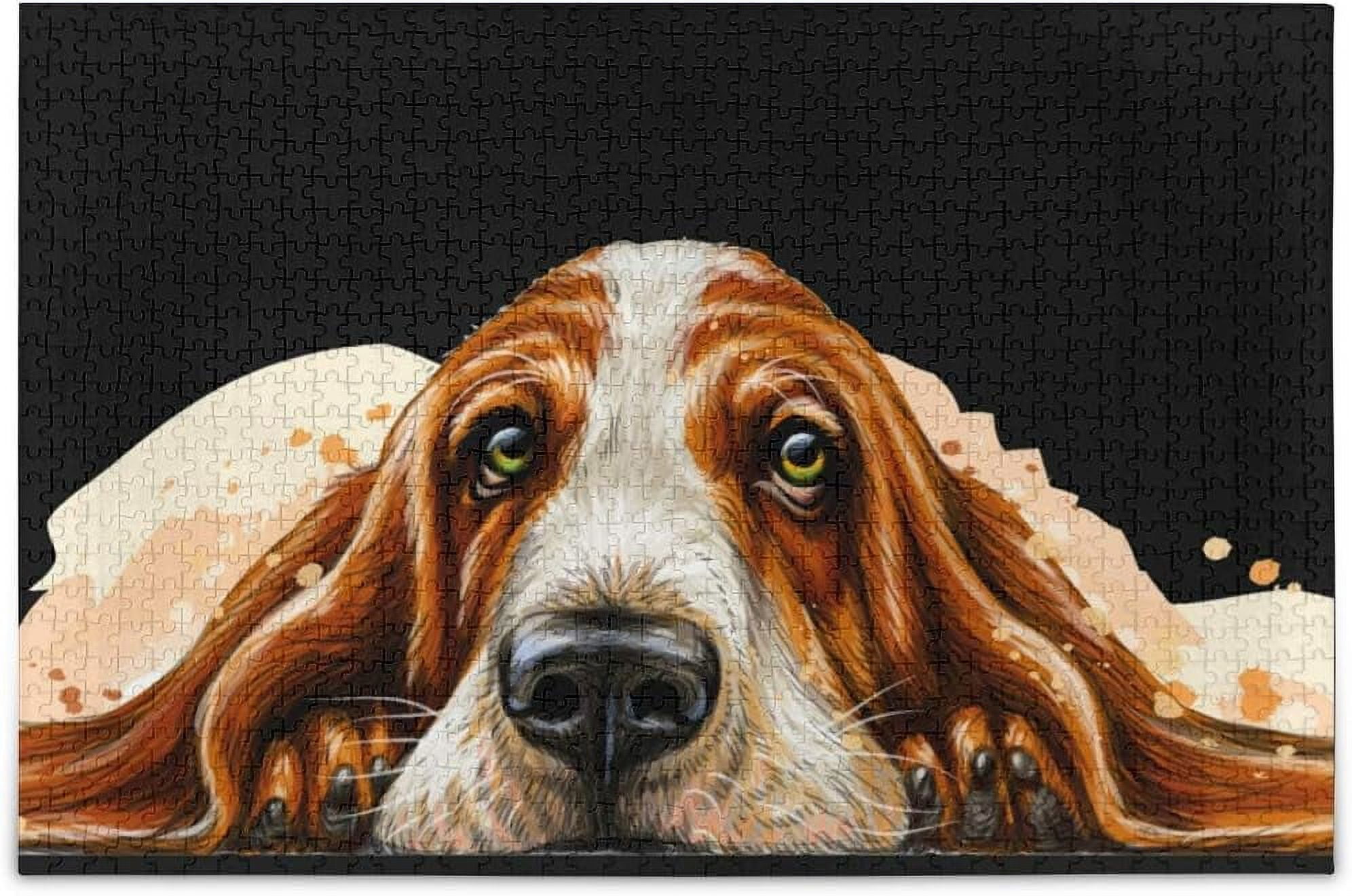 Dreamtimes Jigsaw Puzzles for Adults 500 Pieces Dog Breed Basset Hound ...