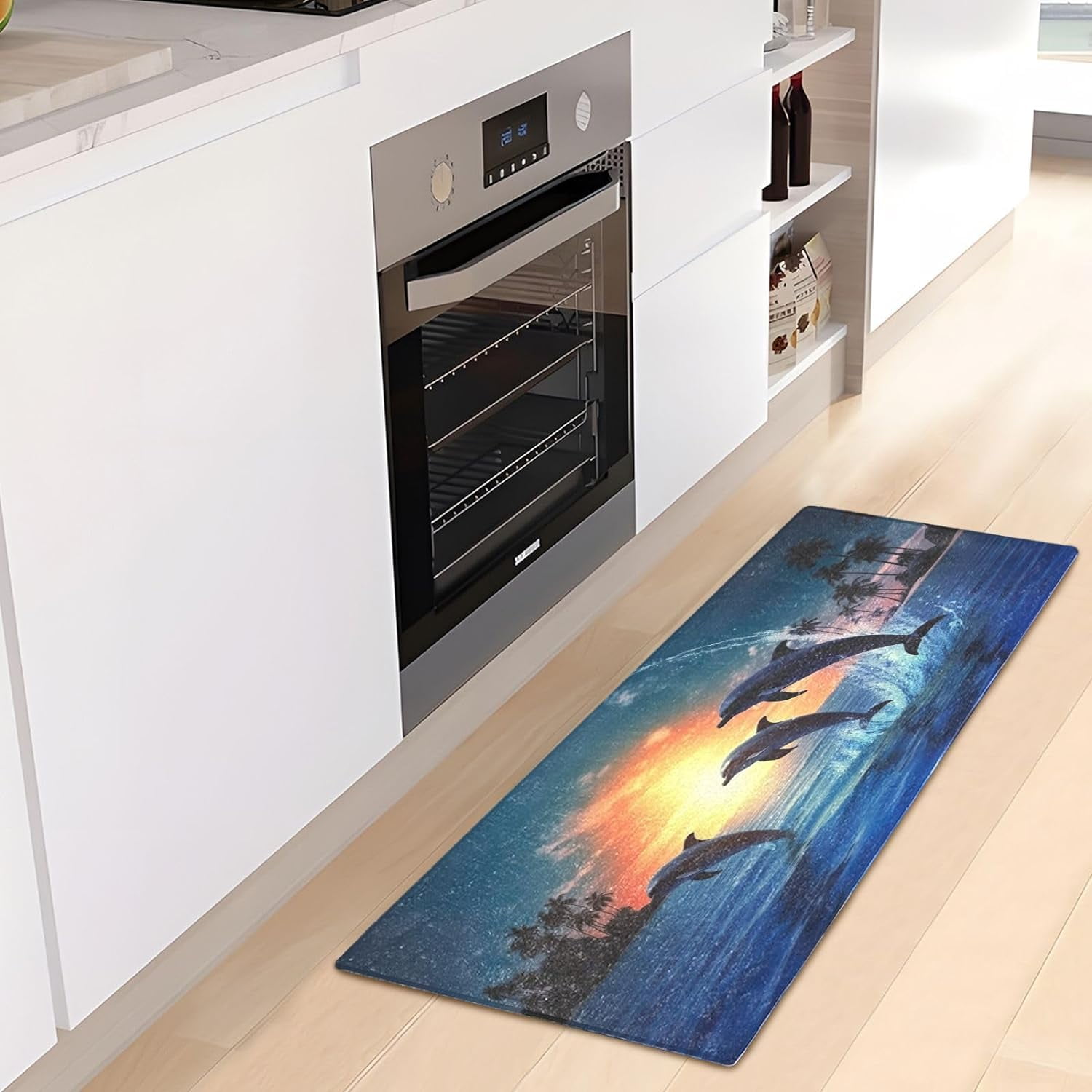 Dreamtimes Jumping Dolphin Kitchen Mat 20"x39", Non Skid Kitchen Runner ...