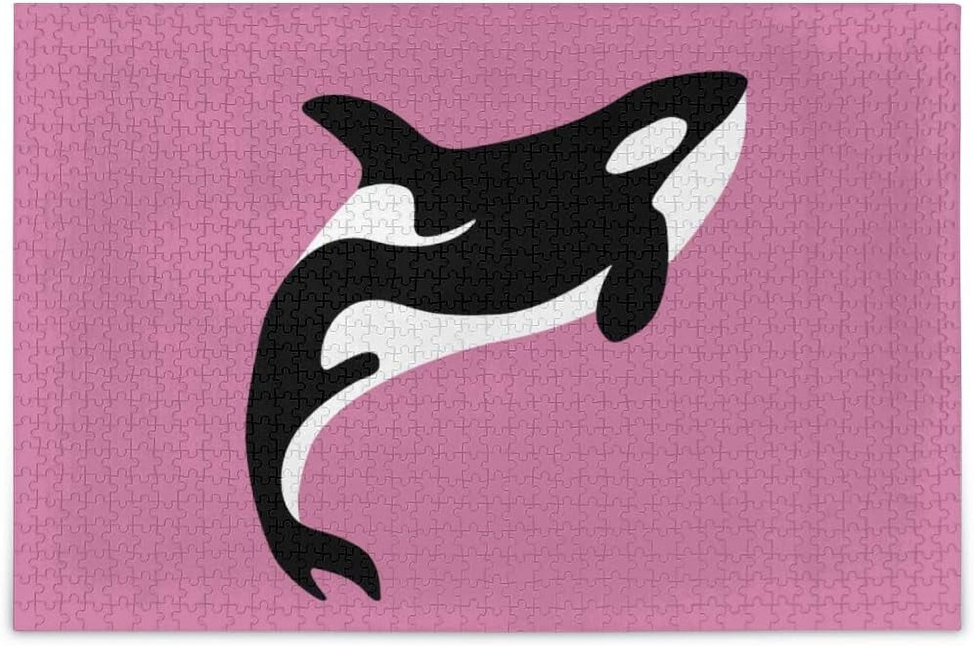 Dreamtimes Killer Whale in Swimming Pool Orca Swim in Water On Pink ...