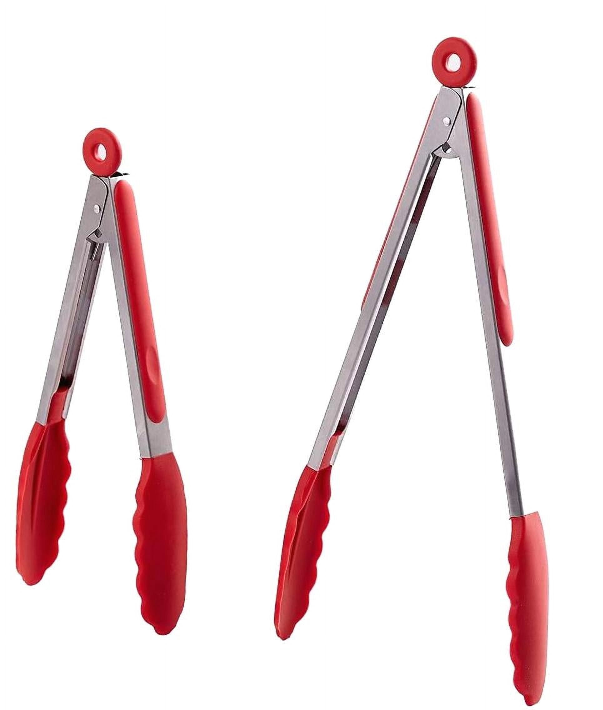 Dreamtimes Kitchen Tongs Duo – 9 & 12 Inch – Stainless Steel Cooking ...