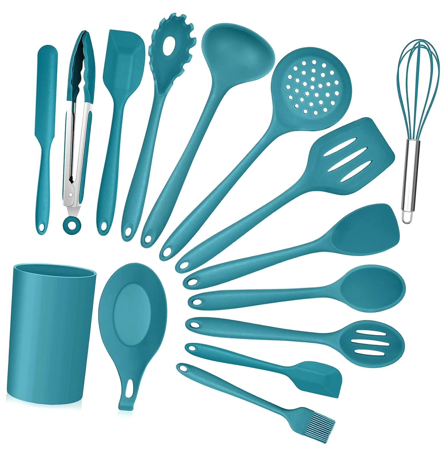 Dreamtimes Kitchen Utensils Set, 15-Piece Silicone Cooking Utensils ...