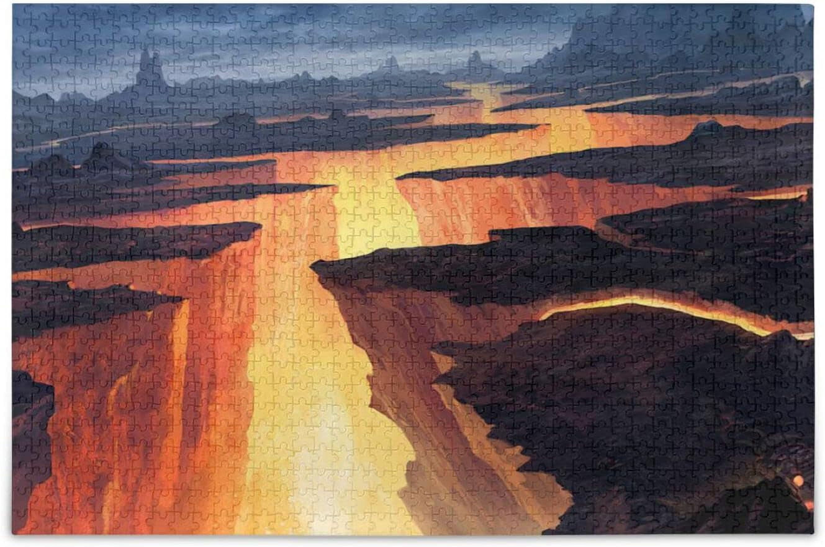 Dreamtimes Landscape Volcano Fire Jigsaw Puzzles for Adults 500 Pieces ...