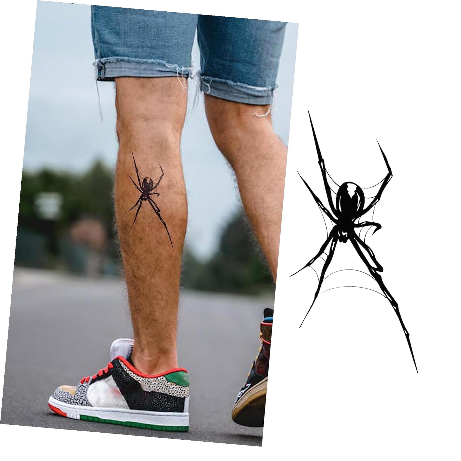 Dreamtimes Large Spider Semi-Permanent Tattoo – 6"x4" Realistic, , Long ...