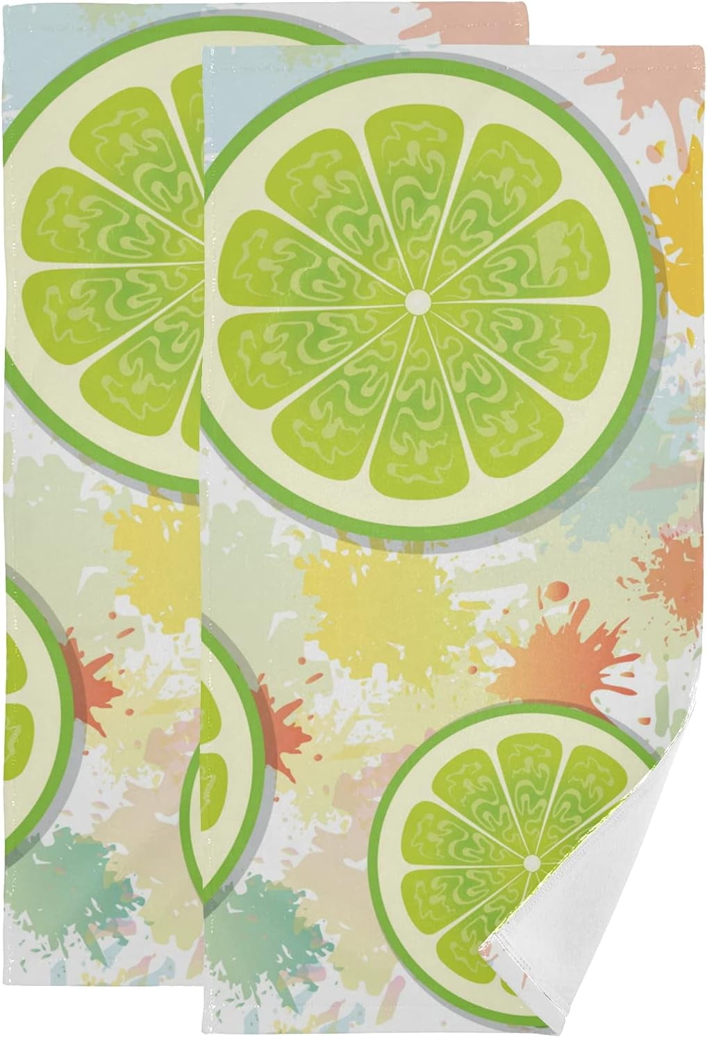 Dreamtimes Lemon Soft Hand Towels 2-Piece Absorbent Bath Towel ...
