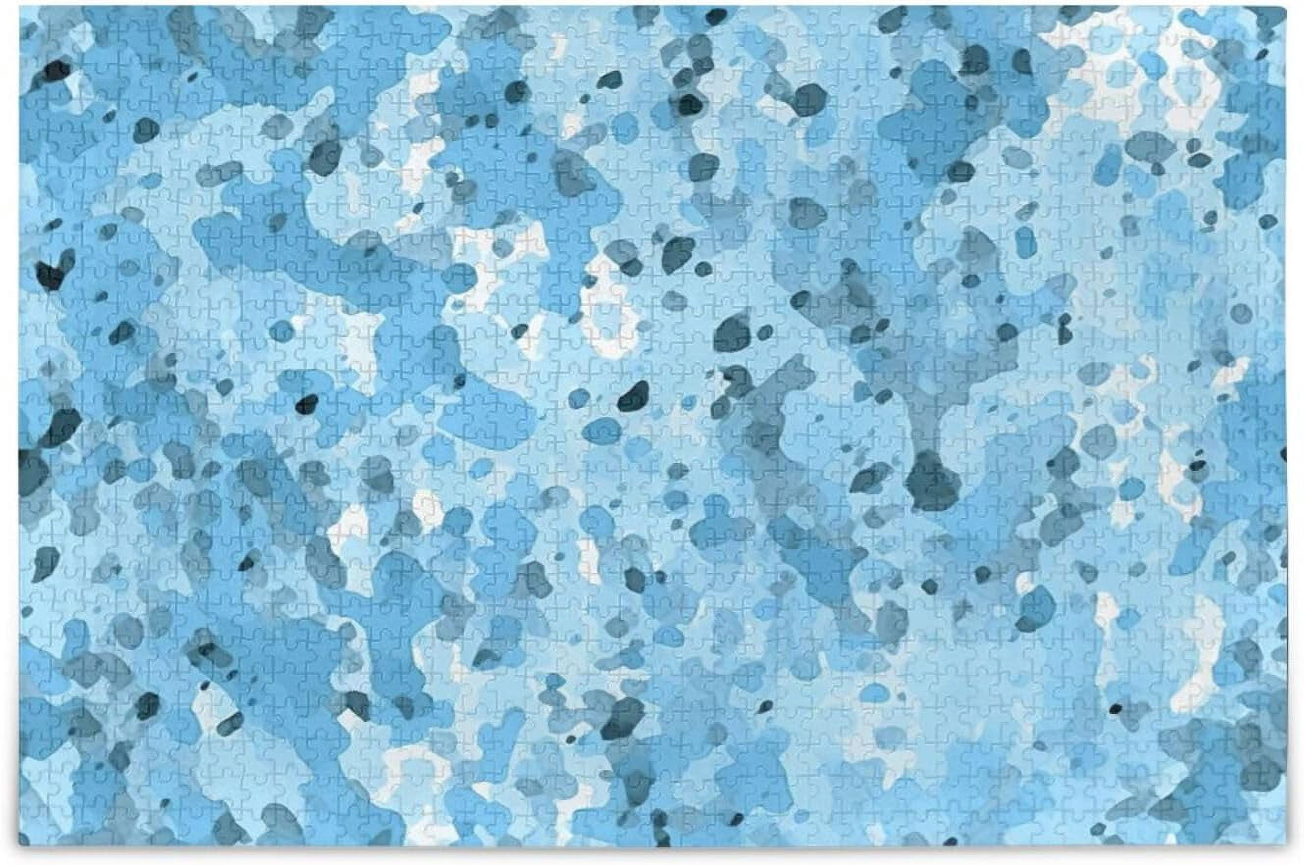 Dreamtimes Leopard Print Blue Jigsaw Puzzles, Puzzles for Adults 500 ...