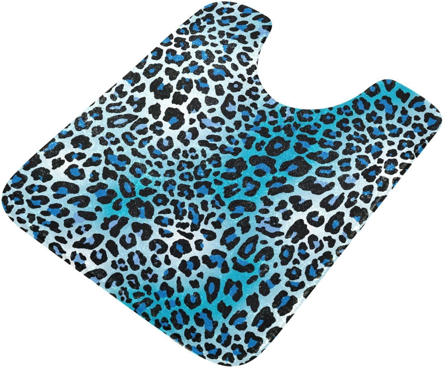 Dreamtimes Leopard Print High Absorbent U-Shaped Contour Toilet Rugs ...