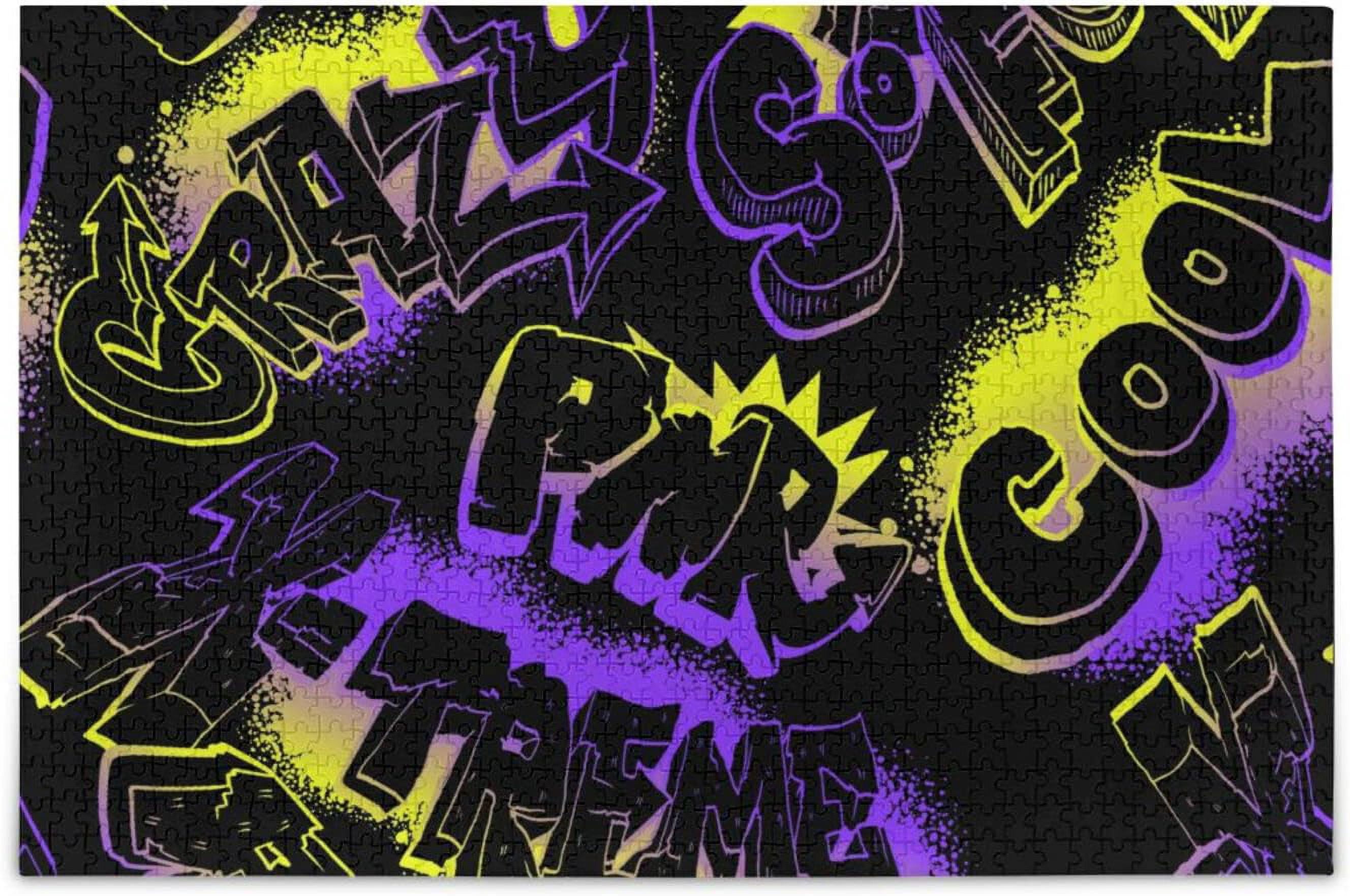 Dreamtimes Letter Graffiti Wooden Jigsaw Puzzles Intellectual ...