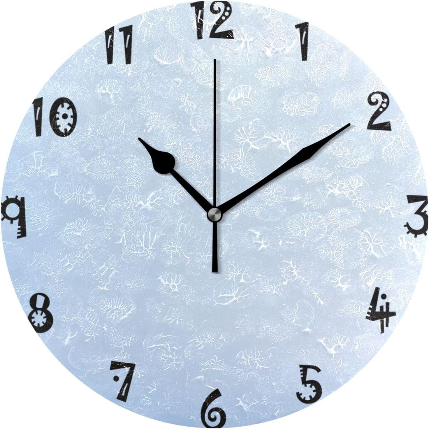 Dreamtimes Light Blue Wall Clock,Silent Non Ticking 10 Inch Battery ...