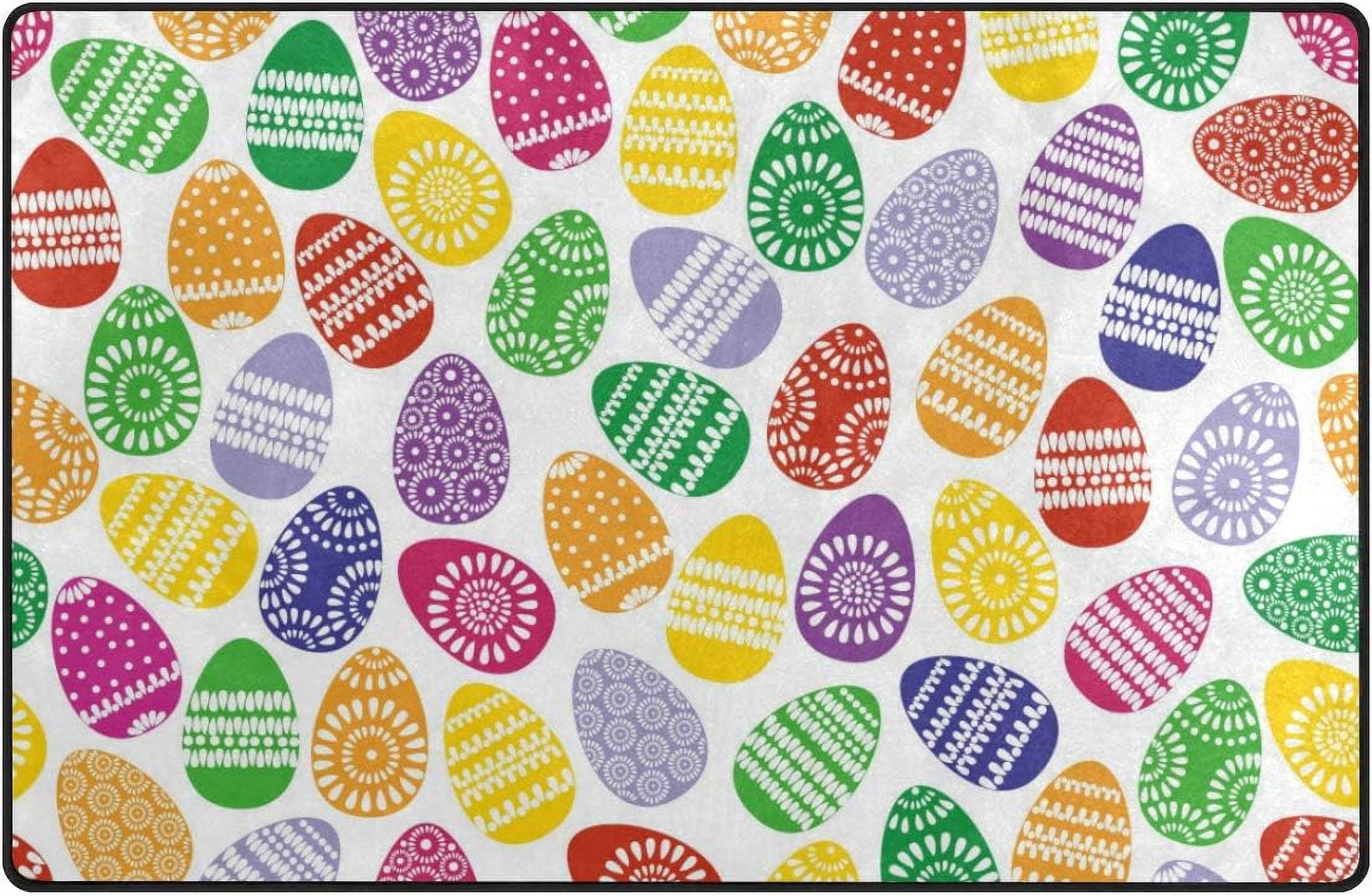 Dreamtimes Lightweight Soft Area Rugs 31x20 Inch, Colorful Easter Eggs ...