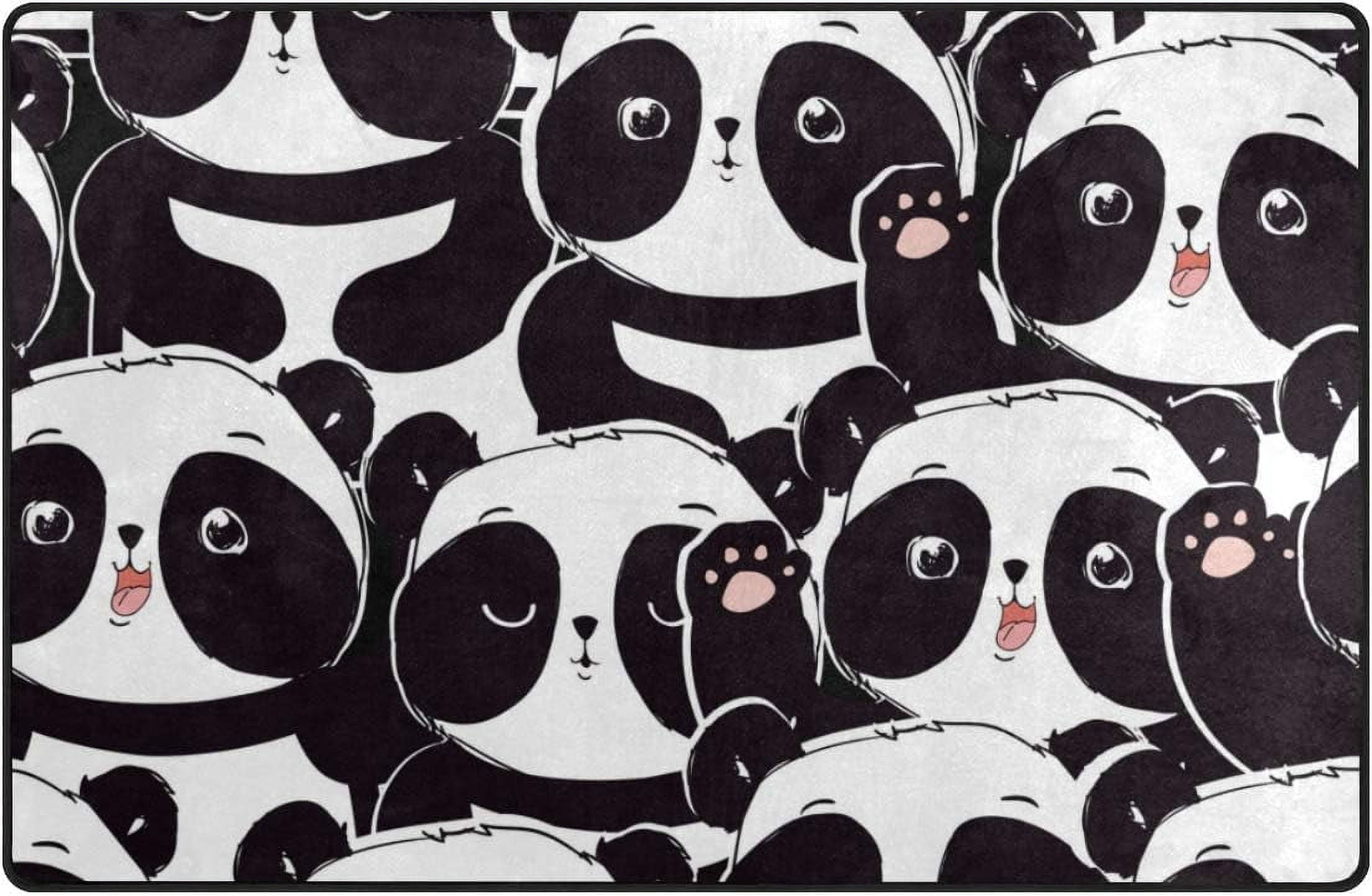 Dreamtimes Lightweight Soft Area Rugs 31x20 Inch, Cute Pandas Floor Mat ...
