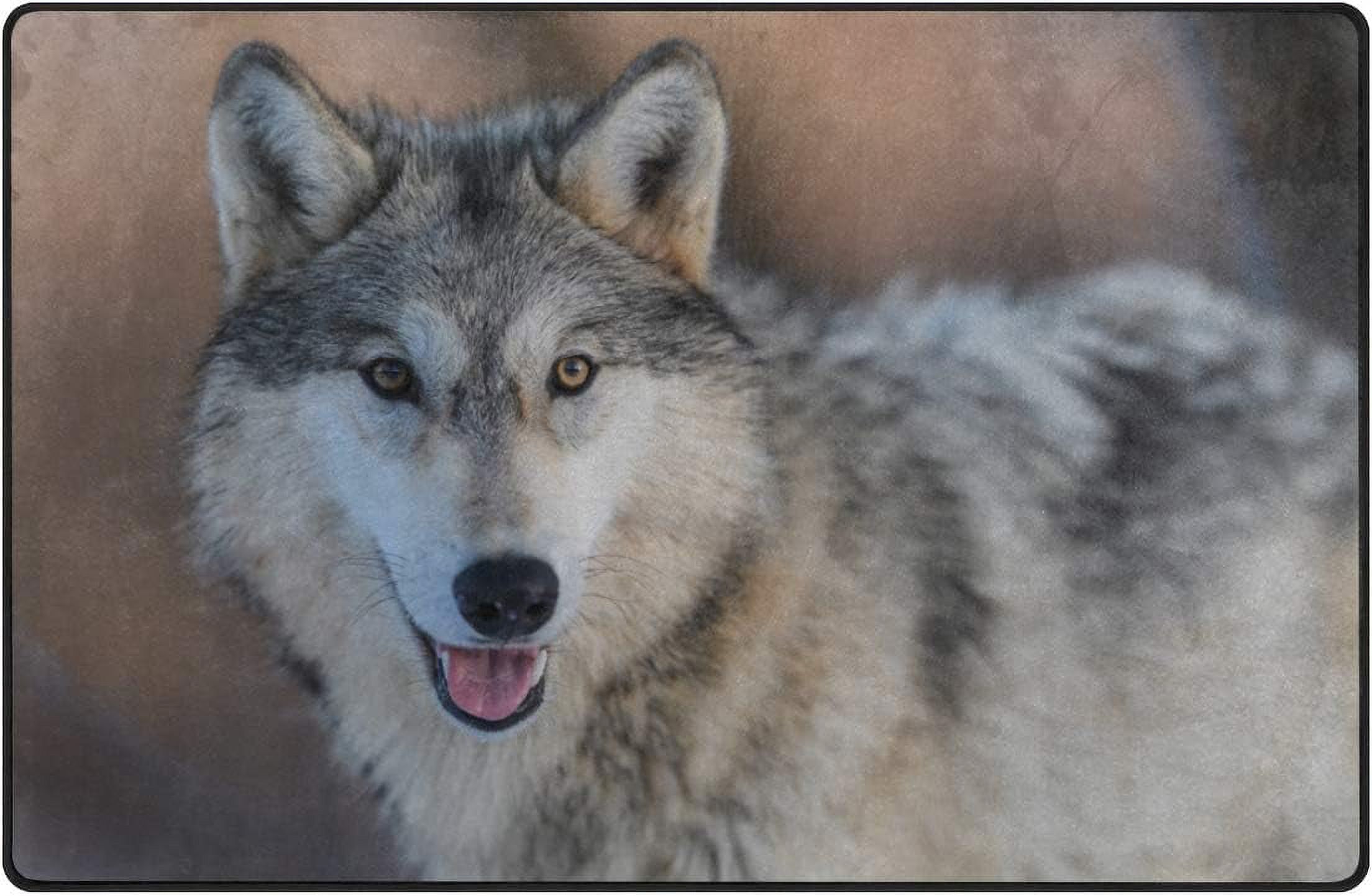 Dreamtimes Lightweight Soft Area Rugs 31x20 Inch, Cute Wolf Floor Mat Doormat for for Rooms ...