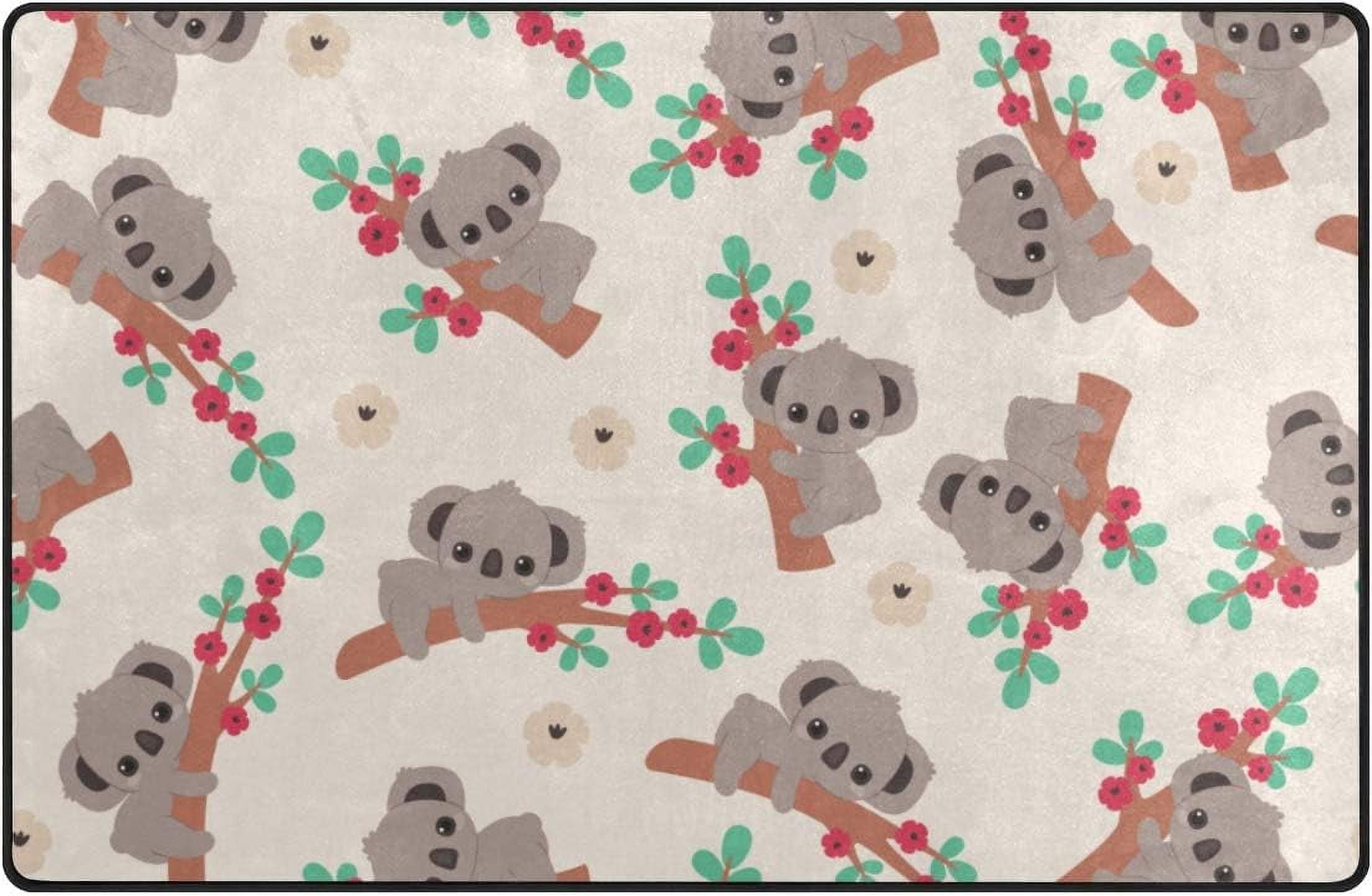 Dreamtimes Lightweight Soft Area Rugs 31x20 Inch, Koala On Tree Floor ...