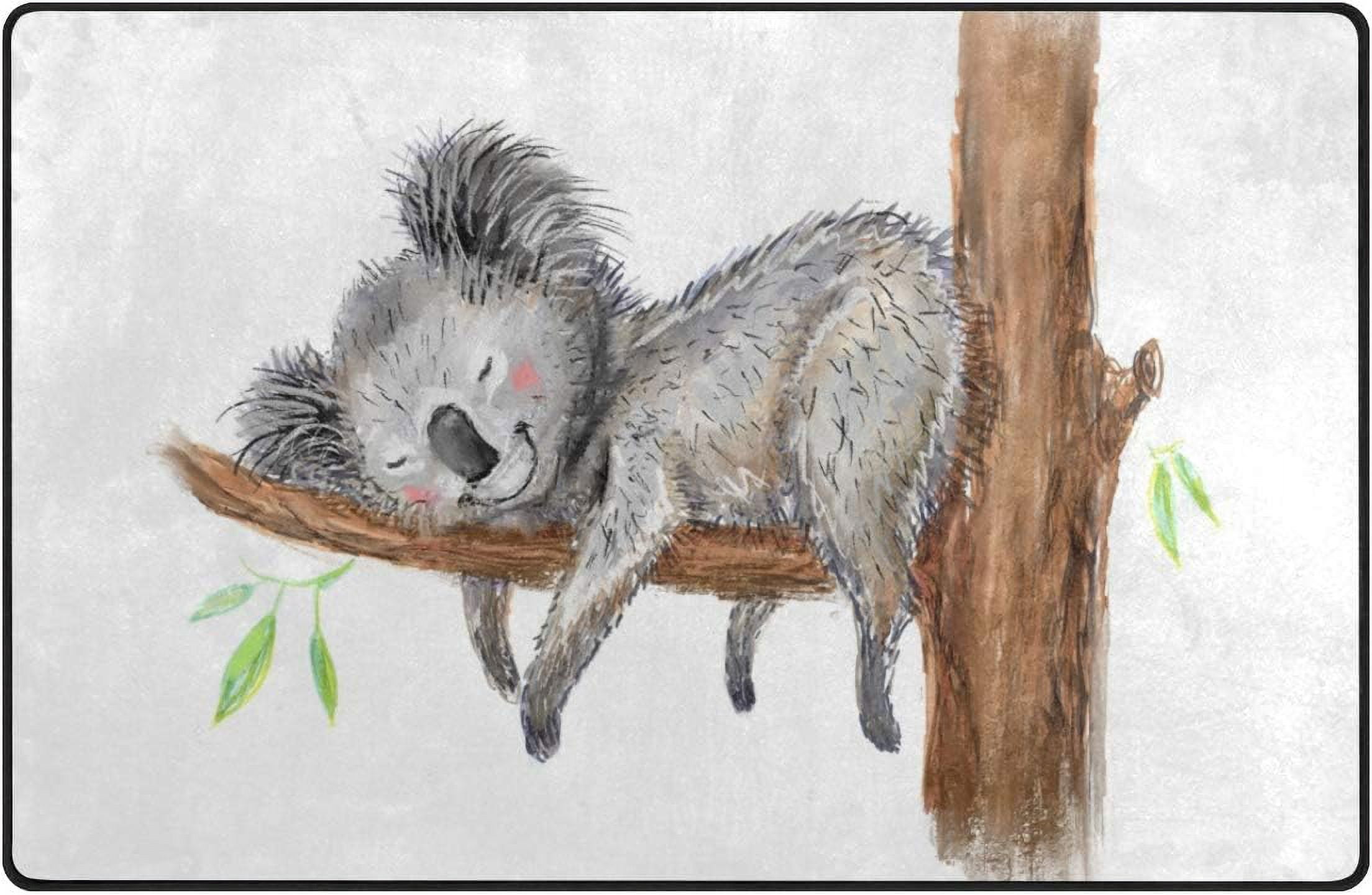 Dreamtimes Lightweight Soft Area Rugs 31x20 Inch, Koala Sleeping On ...