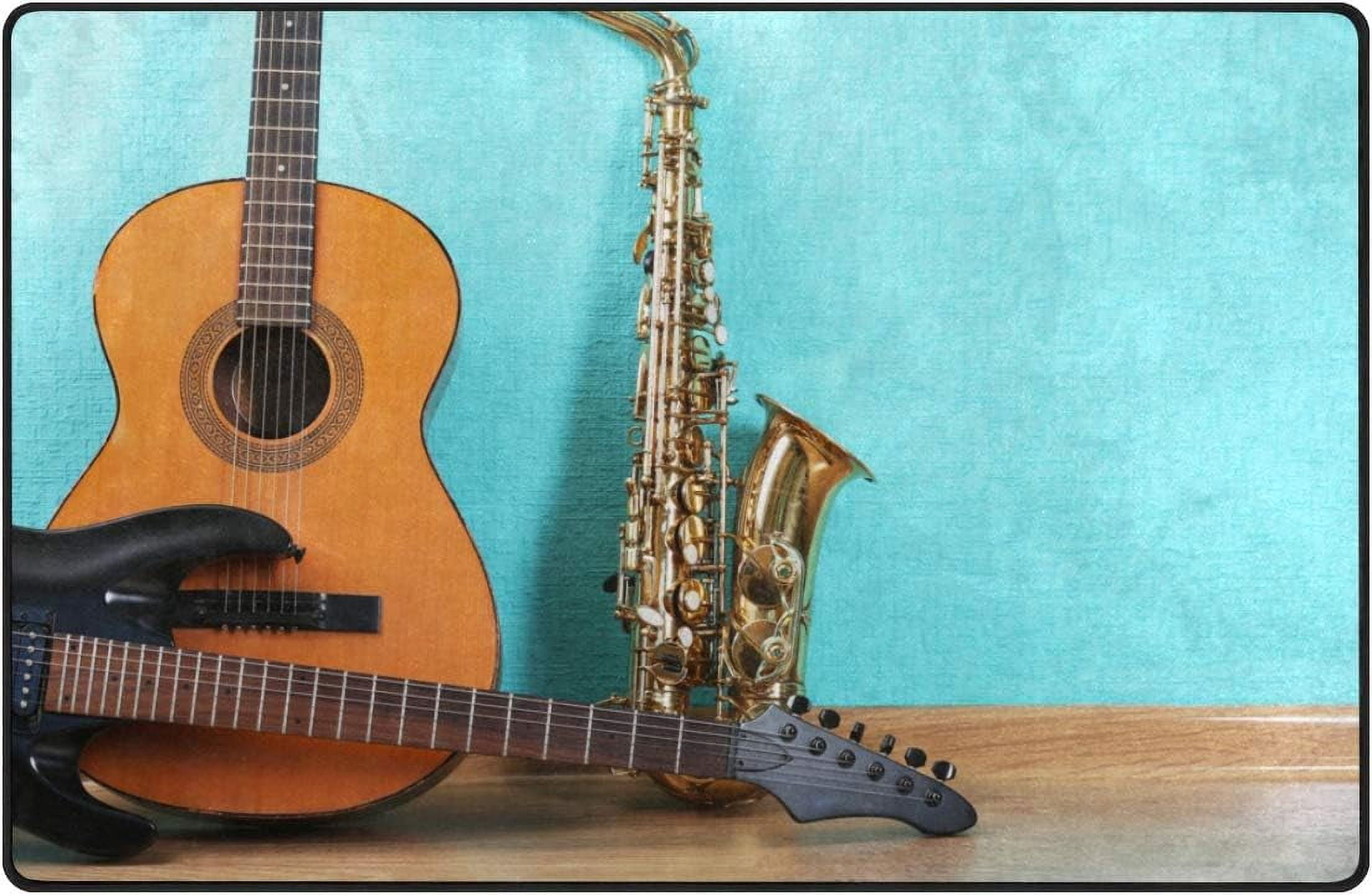 Dreamtimes Lightweight Soft Area Rugs 31x20 Inch, Musical Instruments ...