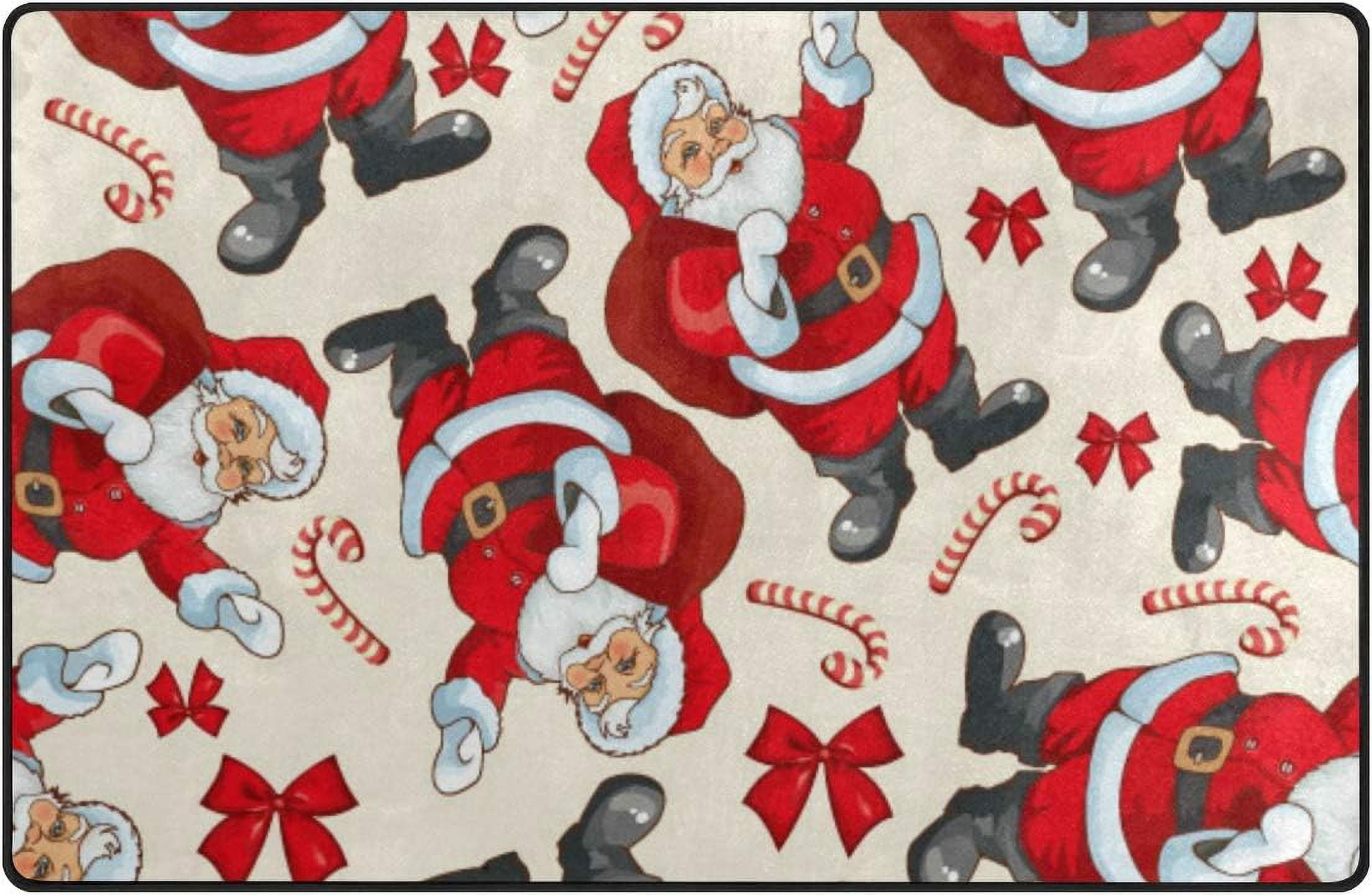 Dreamtimes Lightweight Soft Area Rugs 31x20 Inch, Santa and Candy Floor ...