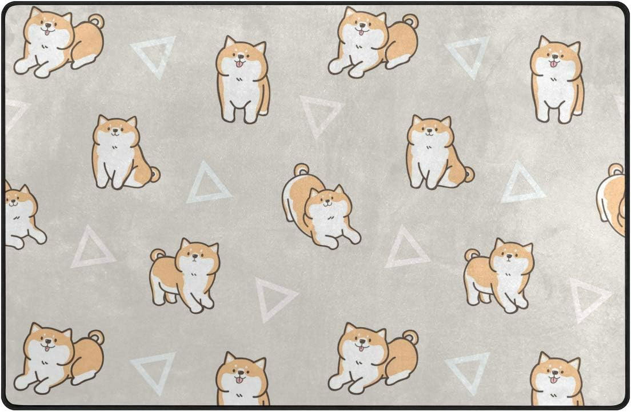 Dreamtimes Lightweight Soft Area Rugs 31x20 Inch, Shiba Inu Dog ...